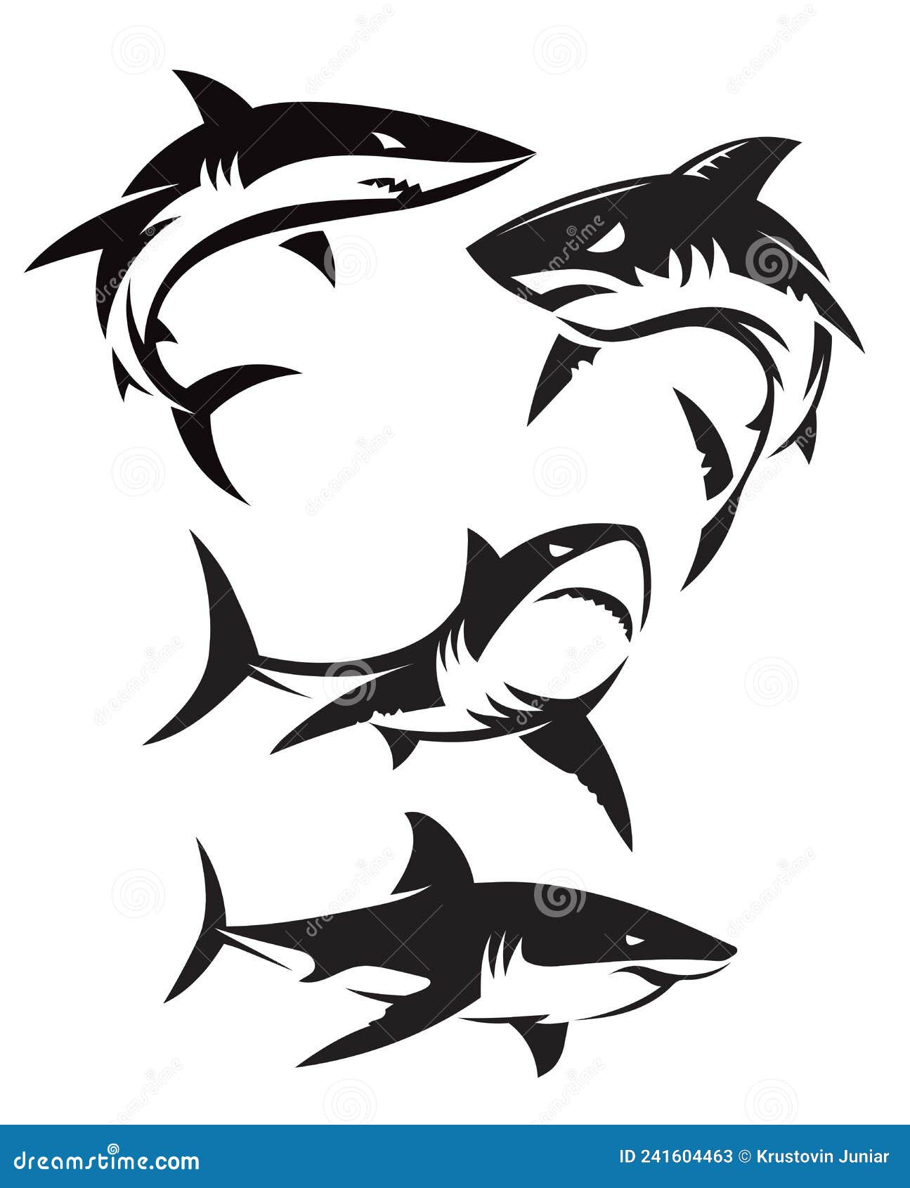 Simple Shark Head Logo Design Stock Photo | CartoonDealer.com #279191208