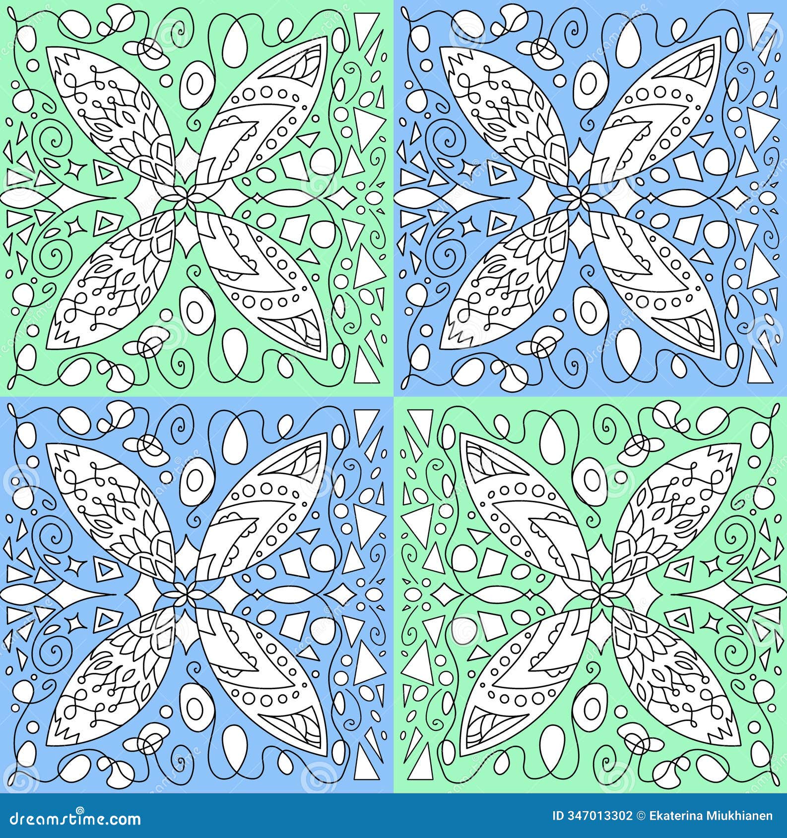 Square Doodle Frames ,hand-drawn Monograms.Edgings And Cadres With ...