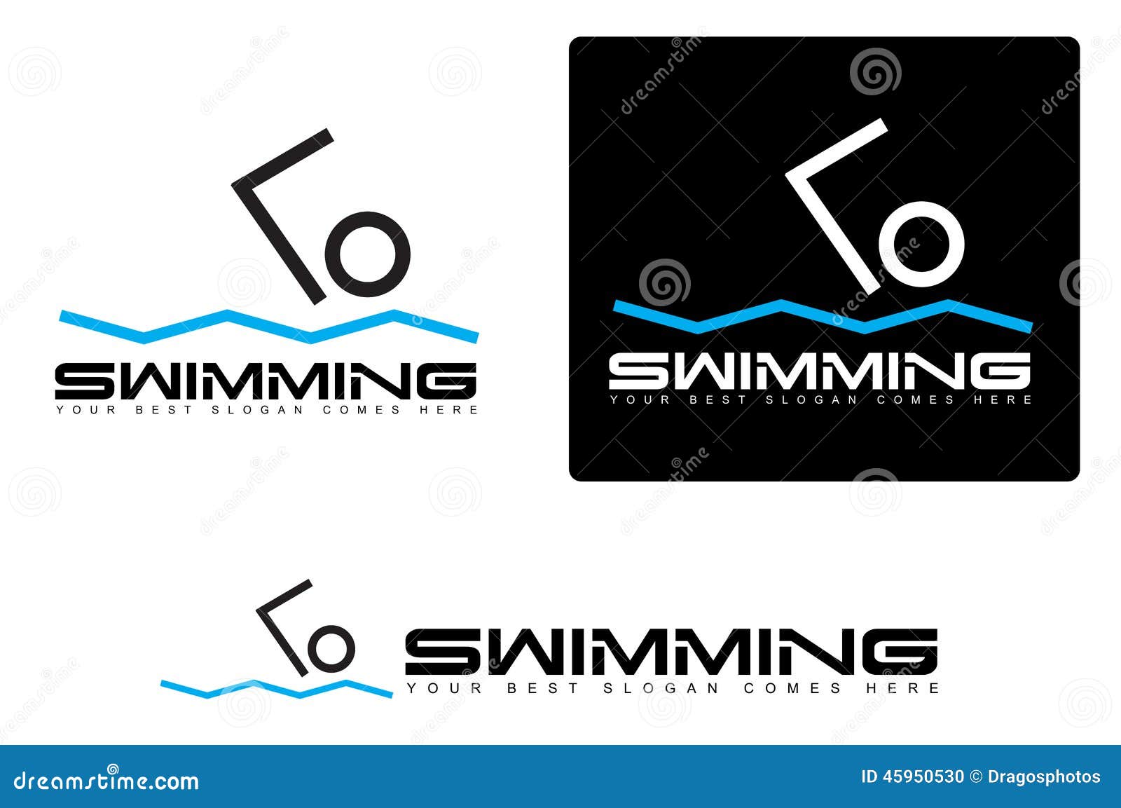 Abstract Simple Swimming Logo Stock Illustration - Illustration of ...