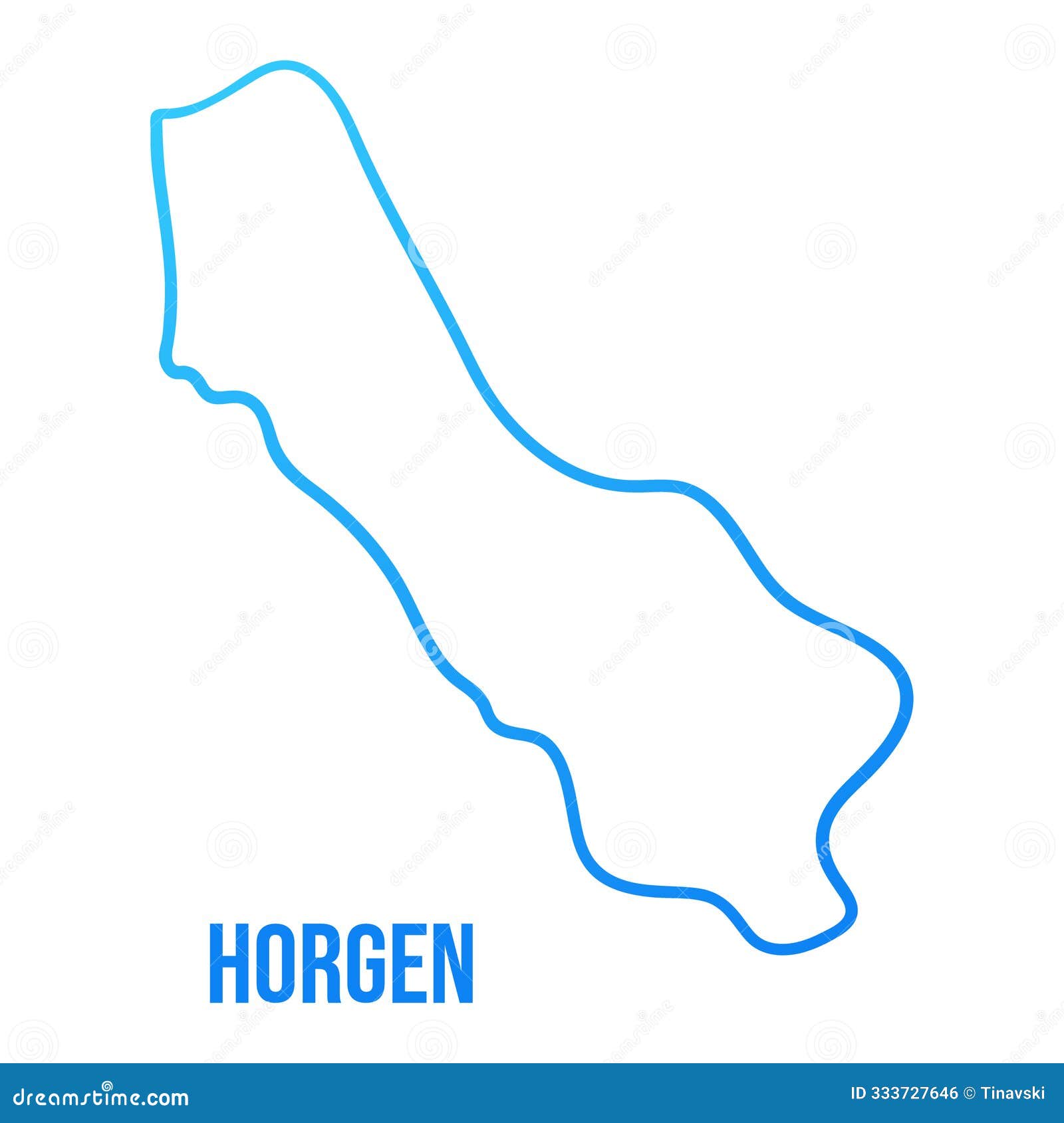 Horgen District Map, Zurich Canton Stock Vector - Illustration of ...