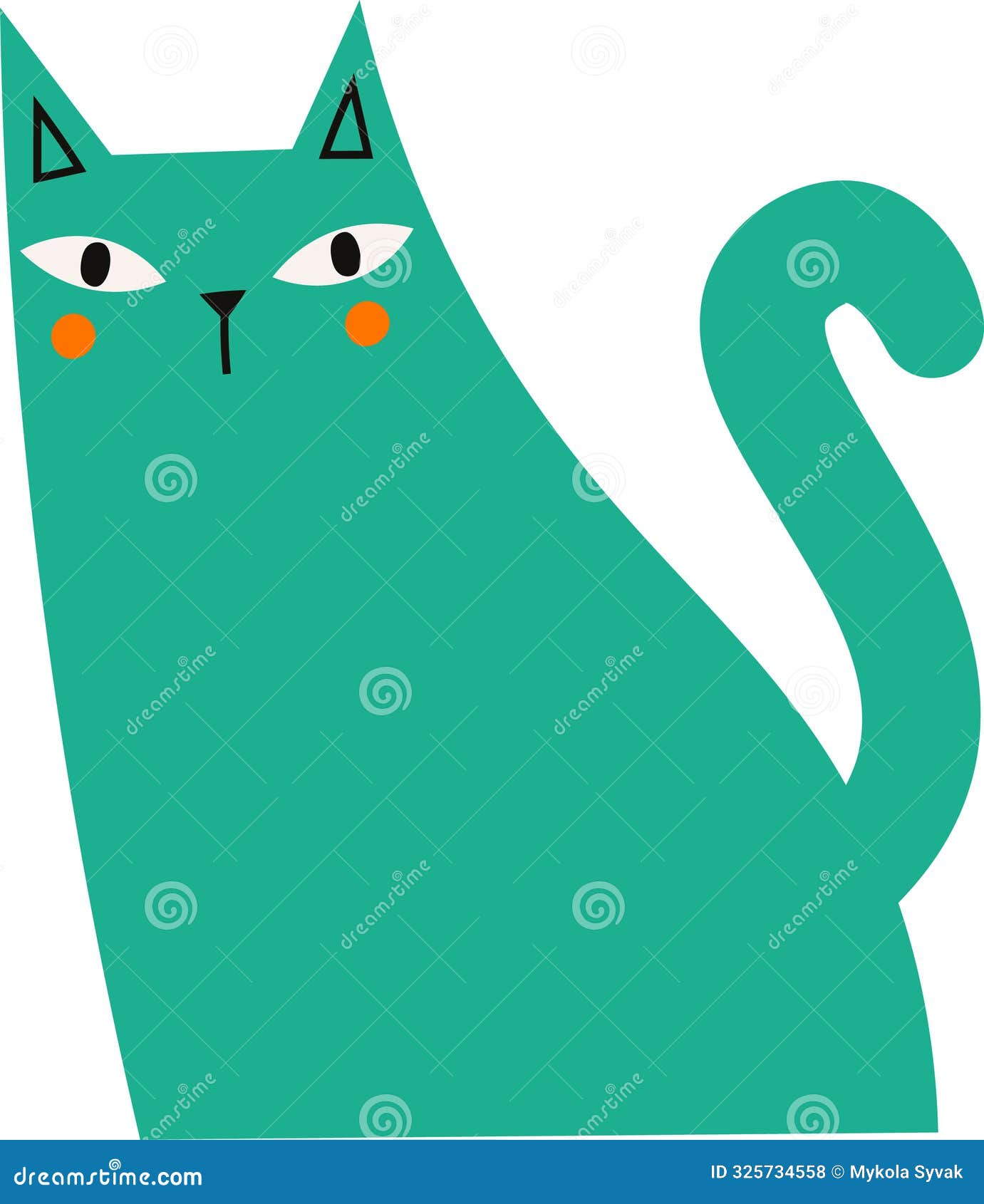 Abstract Sitting Cat Stock Vector Illustration Of Isolated 325734558