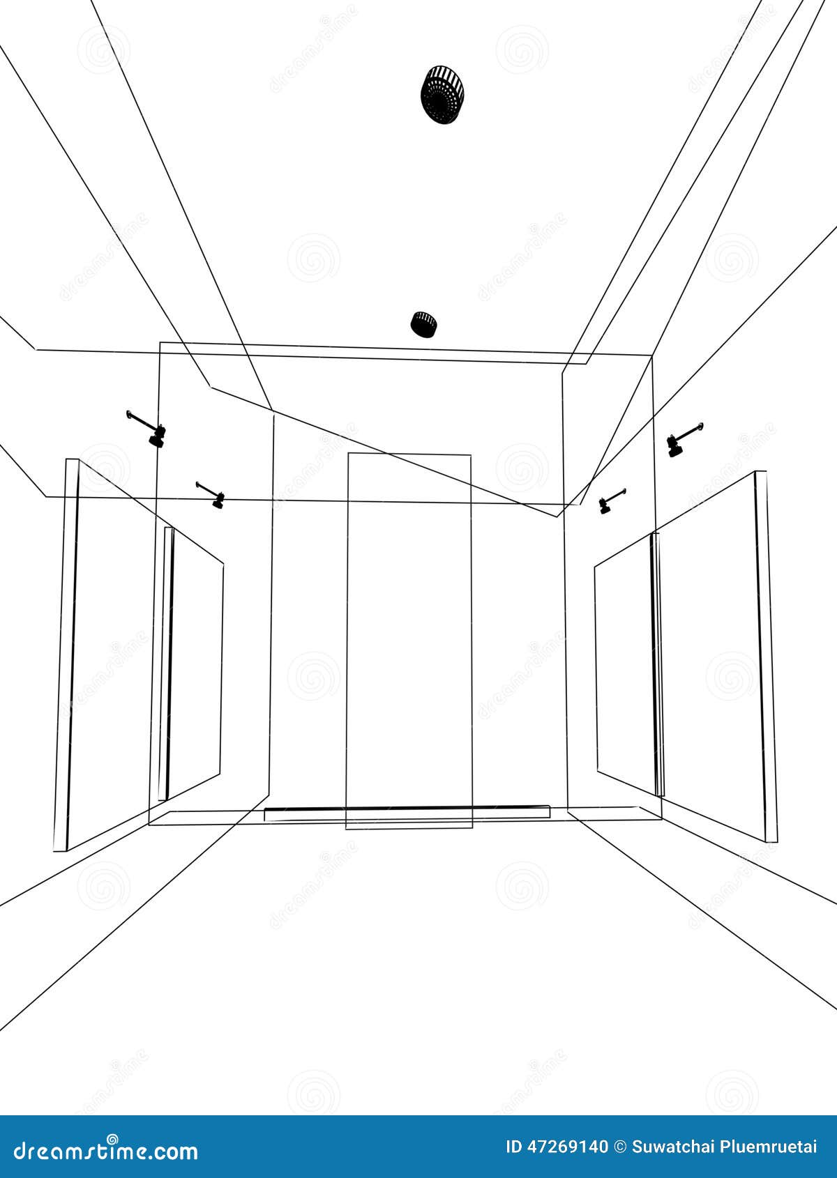 Abstract Sketch Design of Exhibition Room ,interior Museum Stock ...