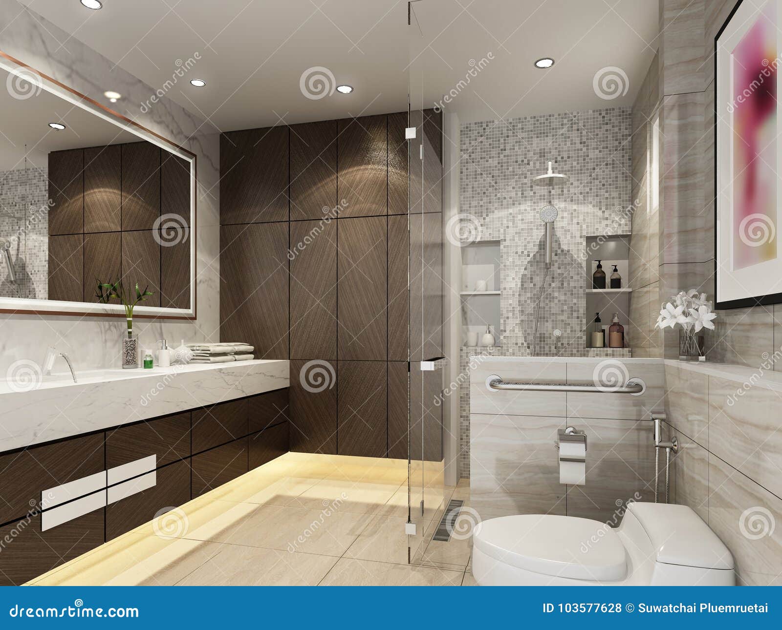 Abstract Sketch Design of Interior Bathroom Stock Illustration ...