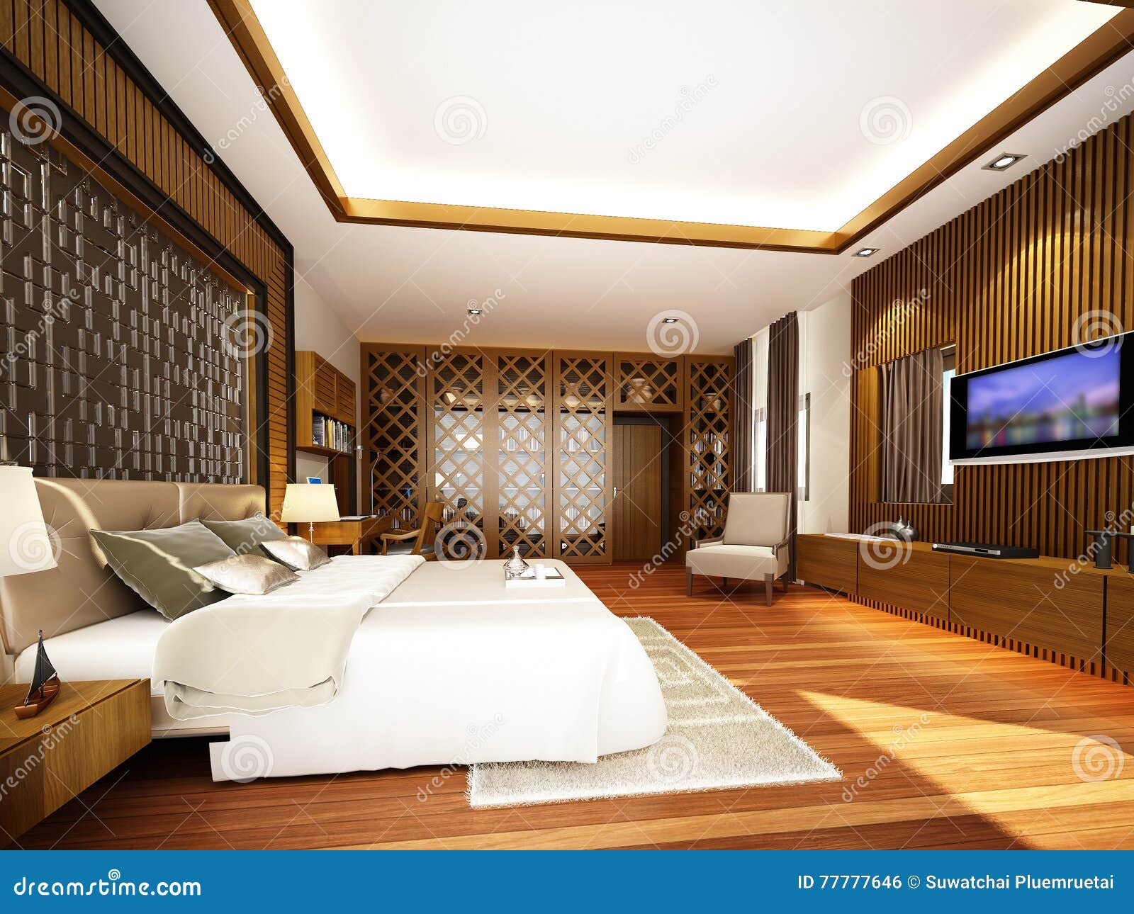 Abstract Sketch Design of Interior Bedroom Stock Illustration ...