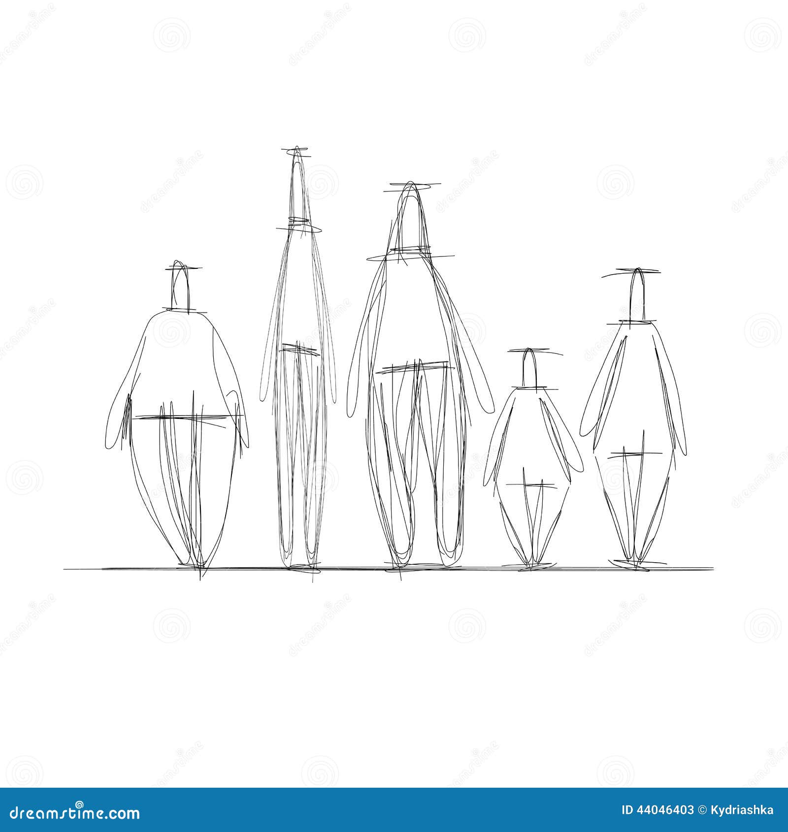 Abstract Sketch Family for Your Design Stock Vector - Illustration of ...