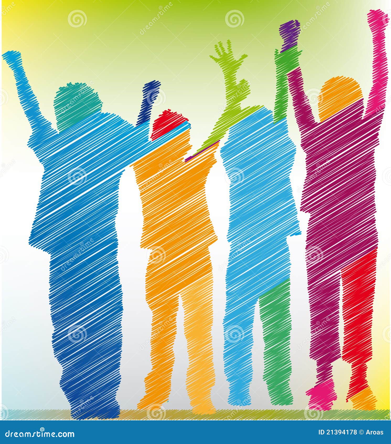 Abstract sketch of Friends stock vector. Illustration of hand - 21394178