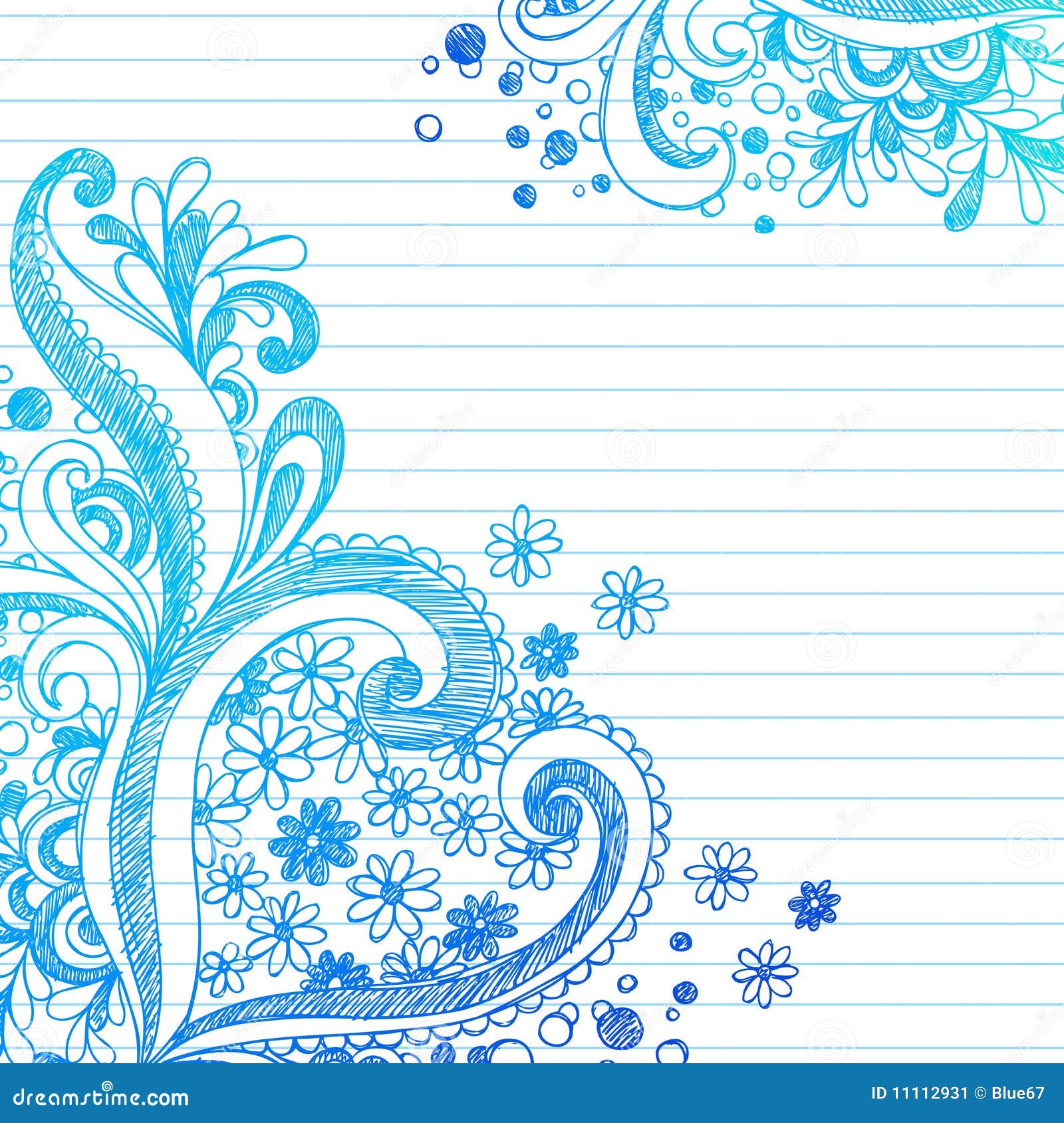 Abstract Sketchy Notebook Doodles Stock Vector - Illustration of floral ...