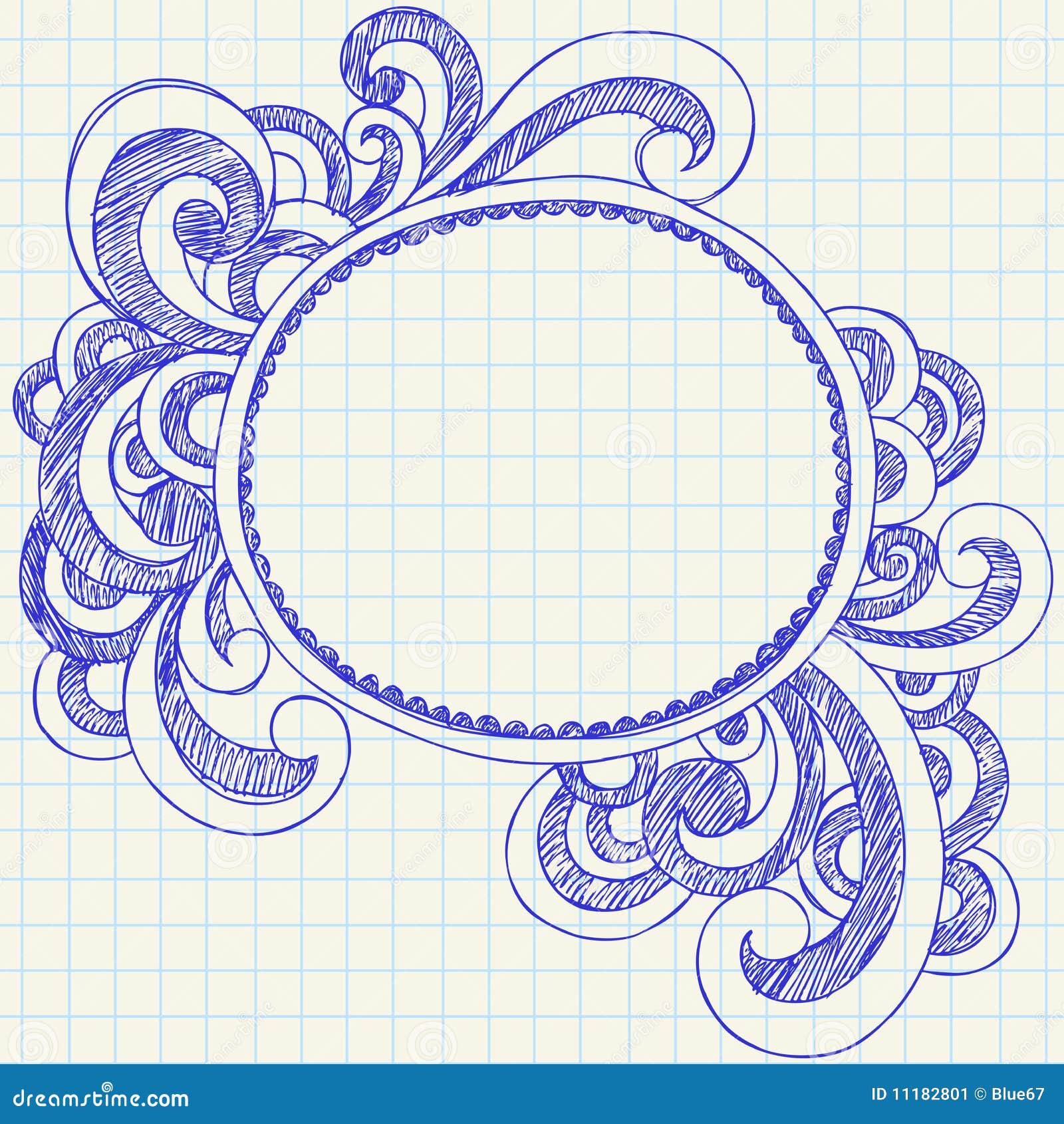 Abstract Sketchy Notebook Doodles Frame Stock Vector - Illustration of ...