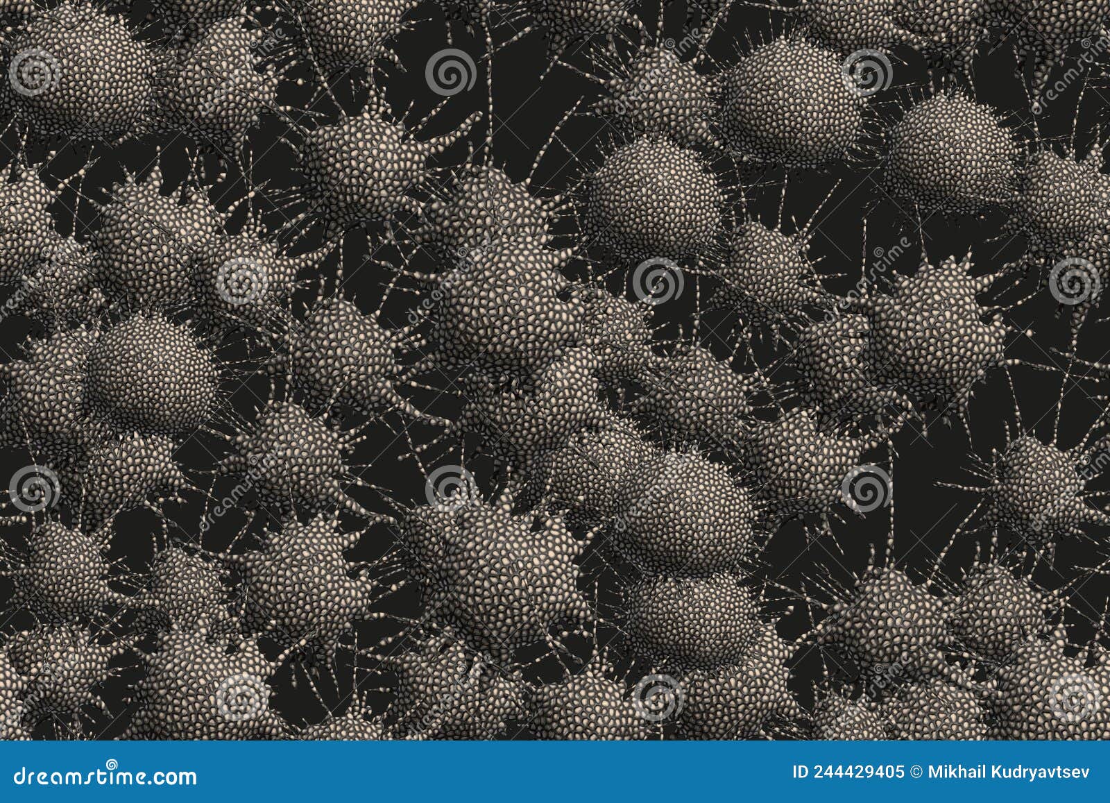 Abstract Skin Blots Seamless Pattern 3D Illustration Background Stock ...