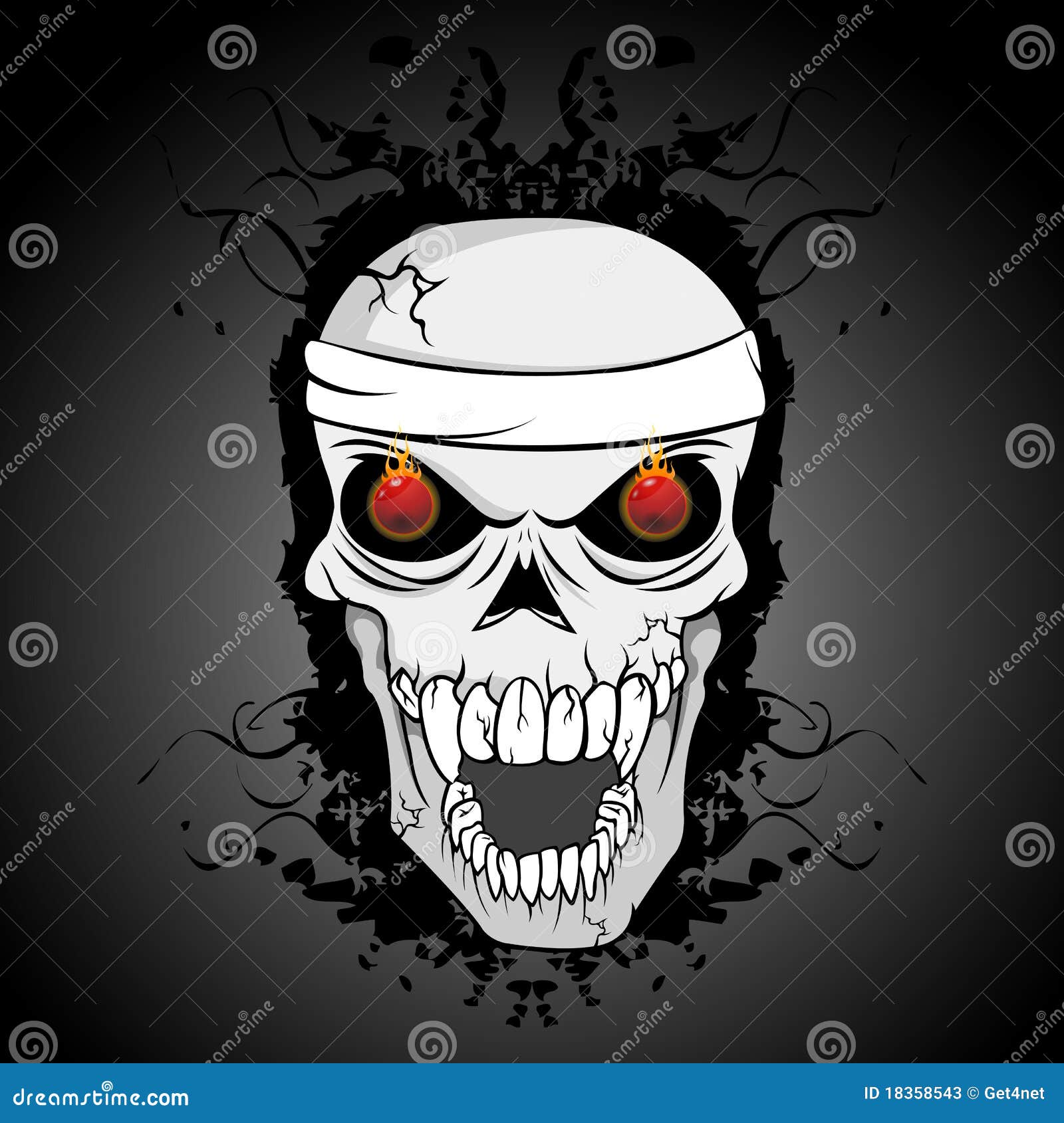 Abstract skull stock illustration. Illustration of anatomy - 18358543
