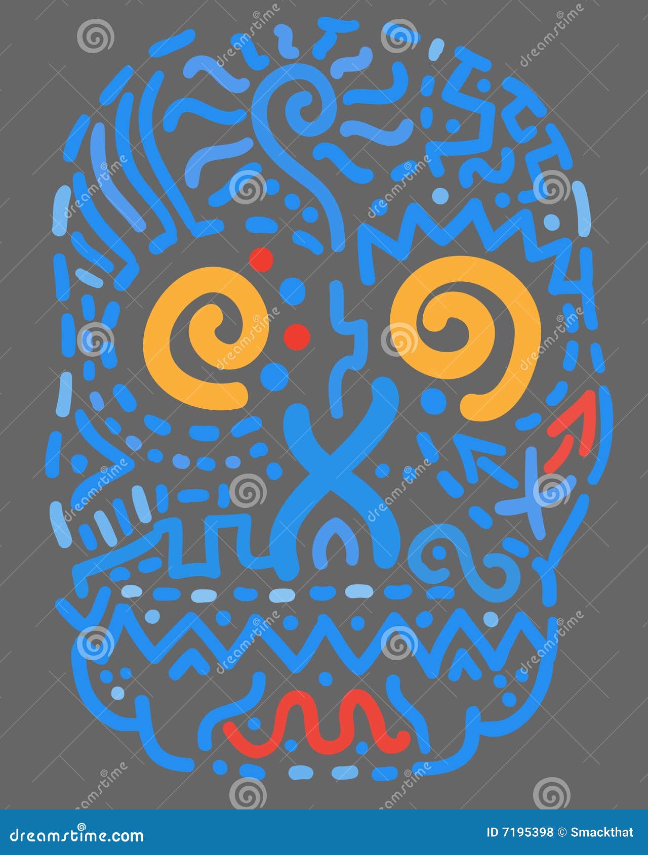 Abstract skull stock illustration. Illustration of skull - 7195398