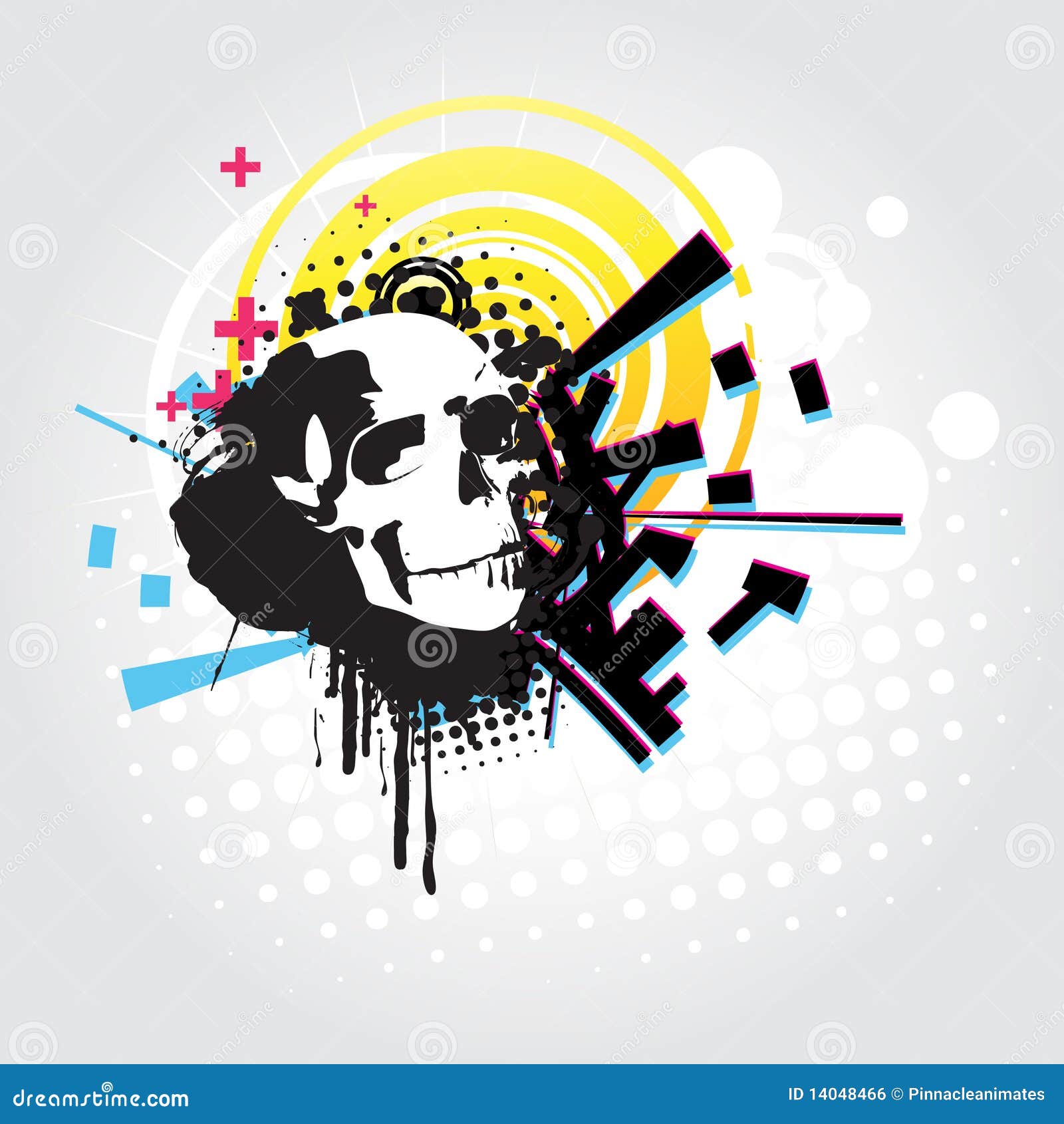 Abstract skull art stock vector. Illustration of trendy - 14048466
