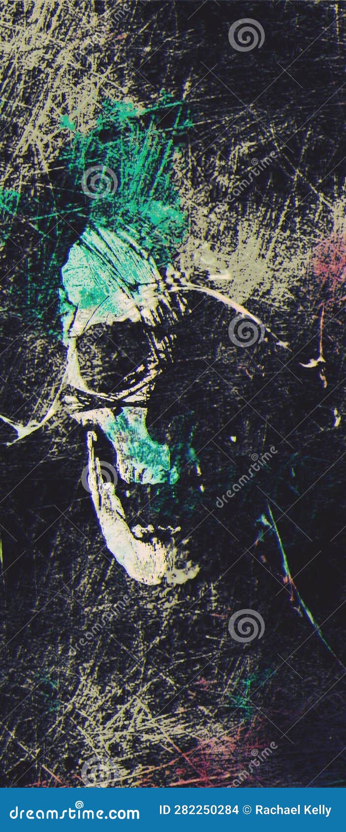 Abstract skull artistry stock illustration. Illustration of abstract ...