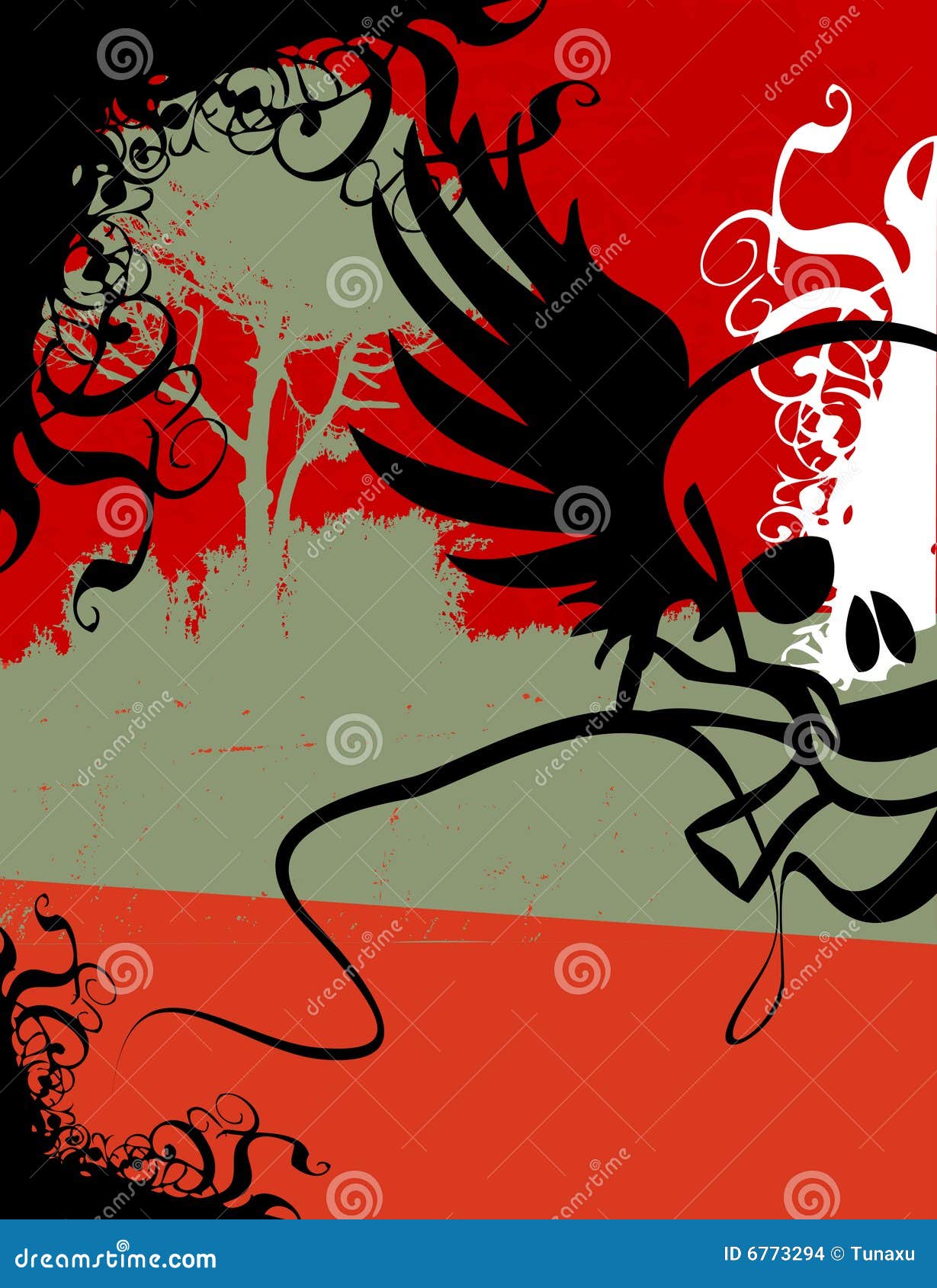 Abstract skull background stock illustration. Illustration of danger ...