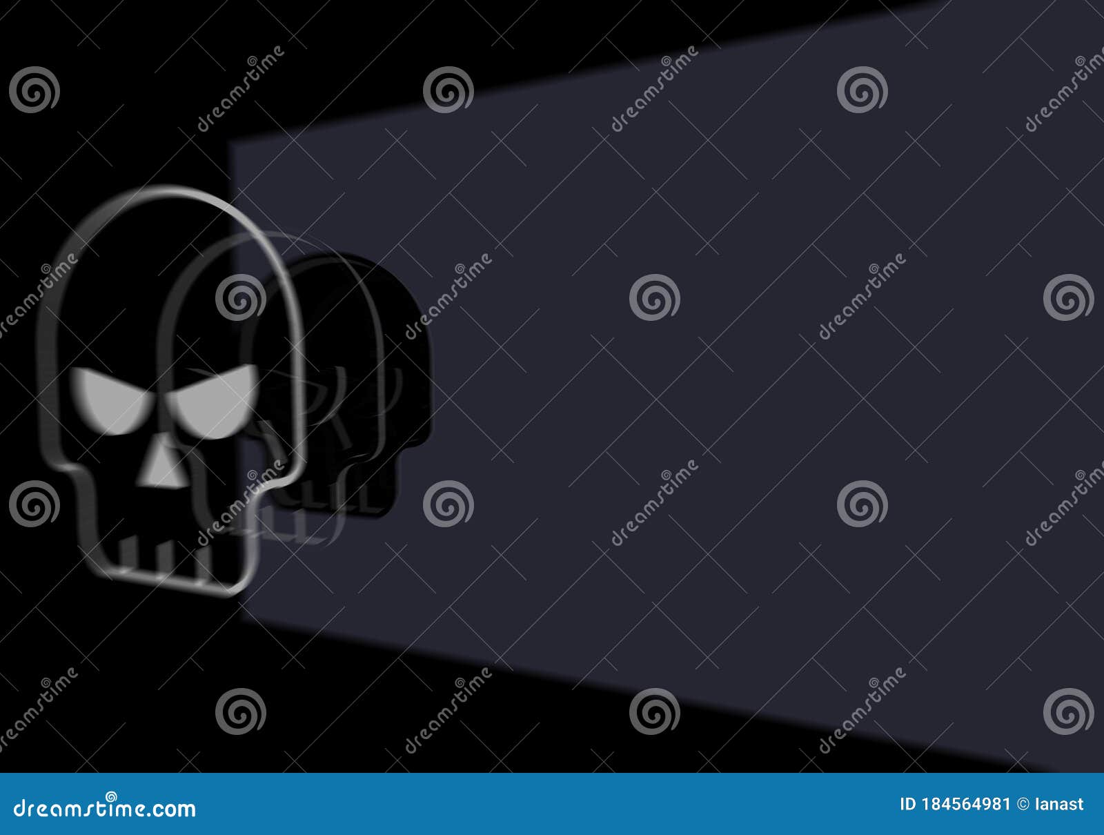 Abstract Skull Destruction. Blurred. Background. Stock Illustration ...