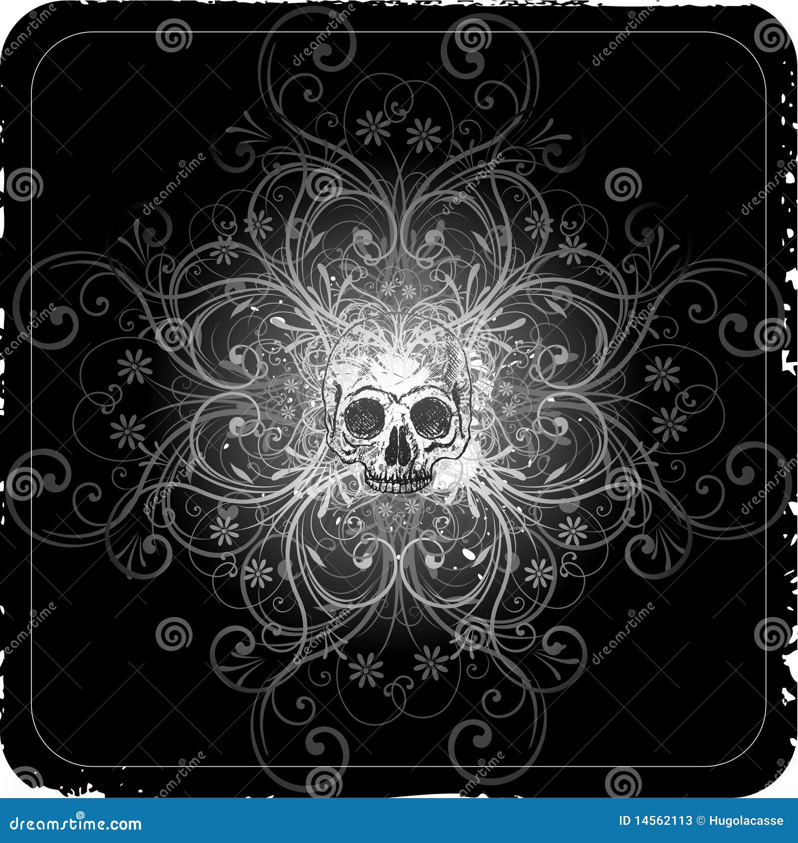 Abstract skull design stock vector. Illustration of curve - 14562113