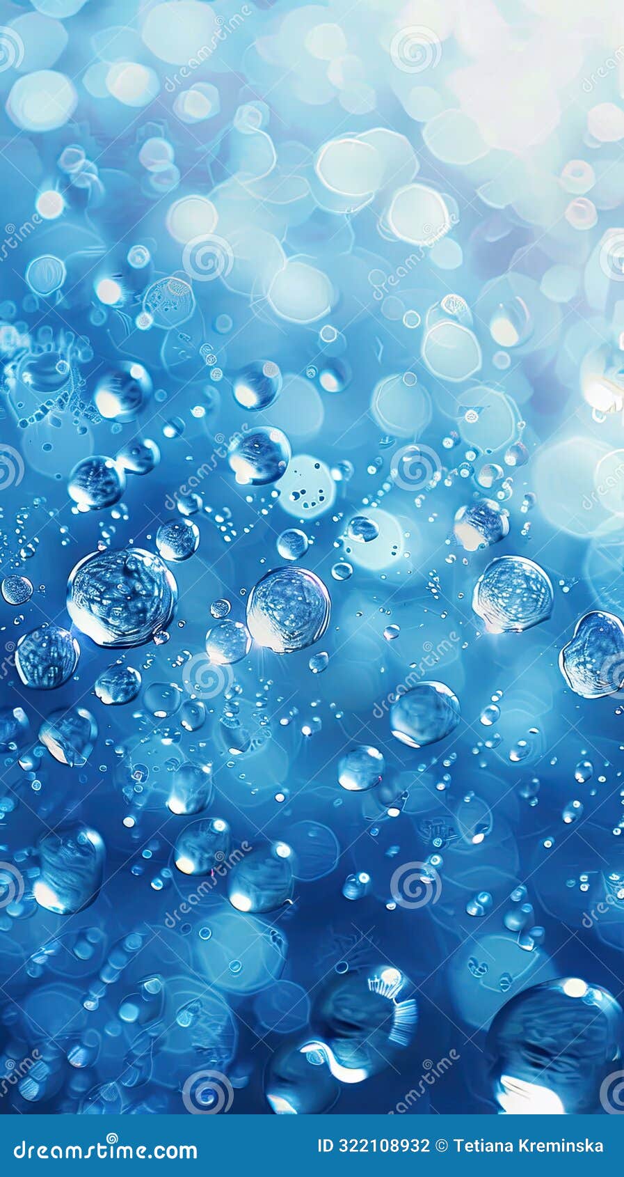 Abstract Sky Blue Background with Transparent Water and Delicate Water ...