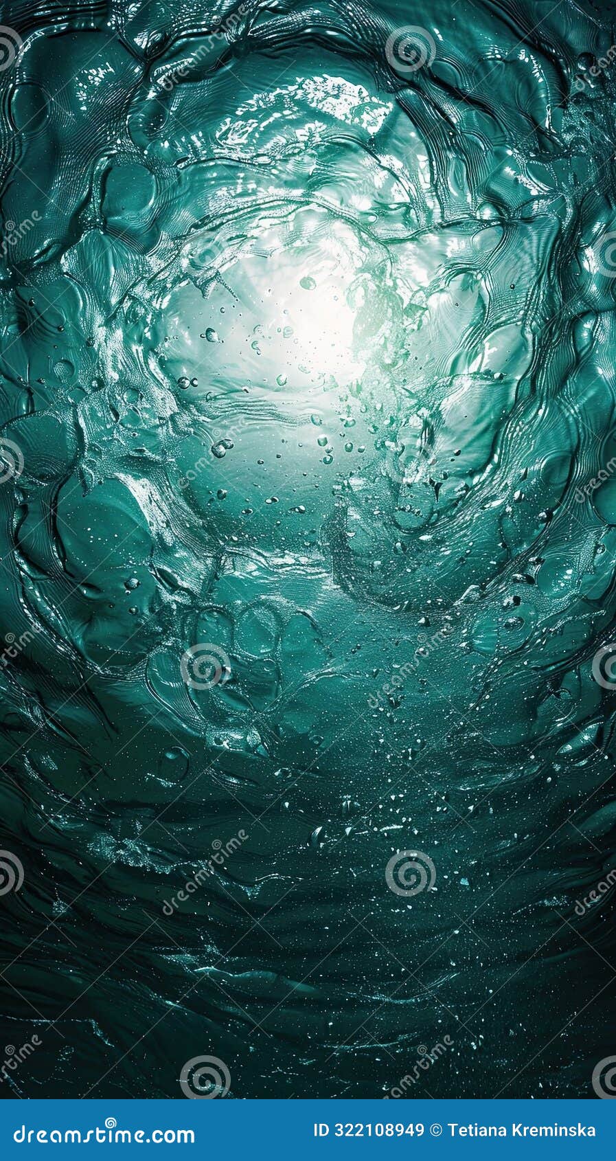 Abstract Sky Blue Background with Transparent Water and Delicate Water ...