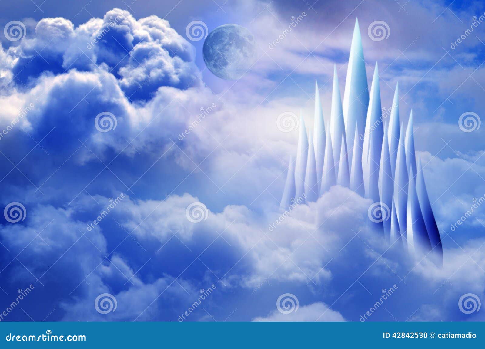 Abstract sky castle stock photo. Image of background - 42842530