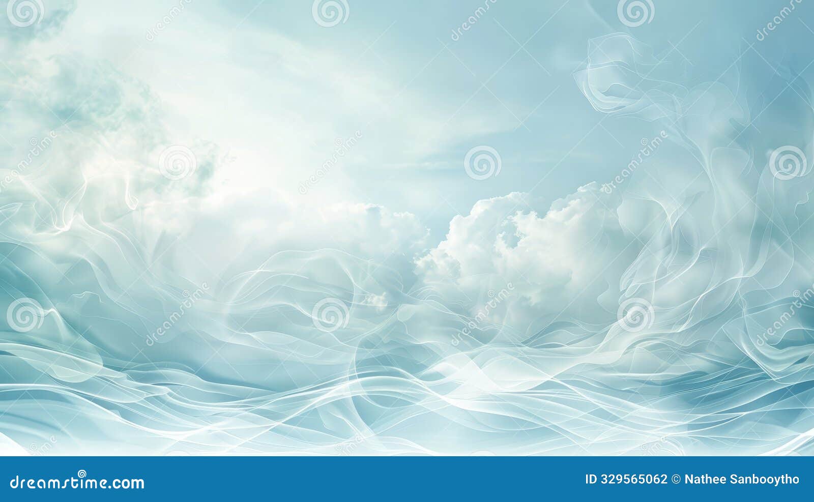 Abstract Sky and Cloud Waves Art Stock Illustration - Illustration of ...