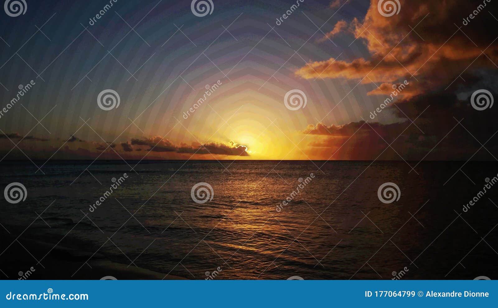 Abstract Sky - Distant Sunset in the Clouds Stock Illustration ...