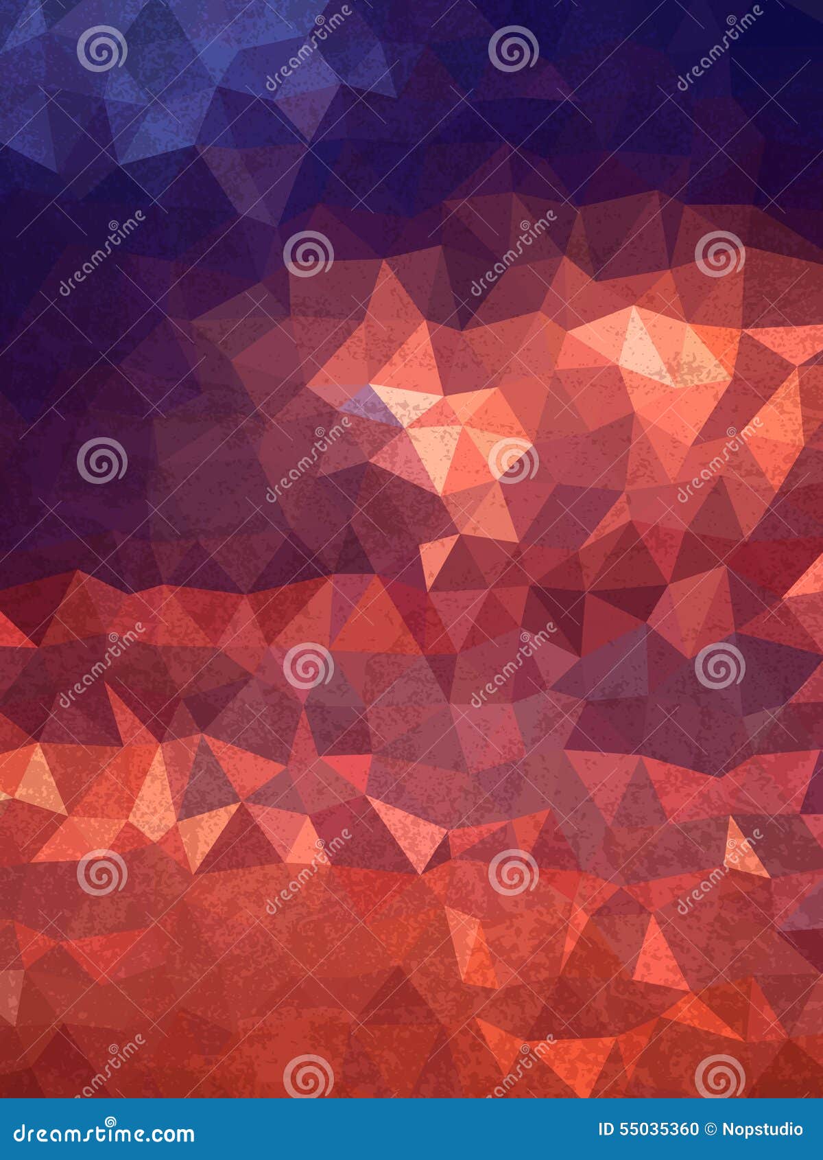 Abstract Sky Of Sunrise With Triangles And Grudge Texture Vector ...