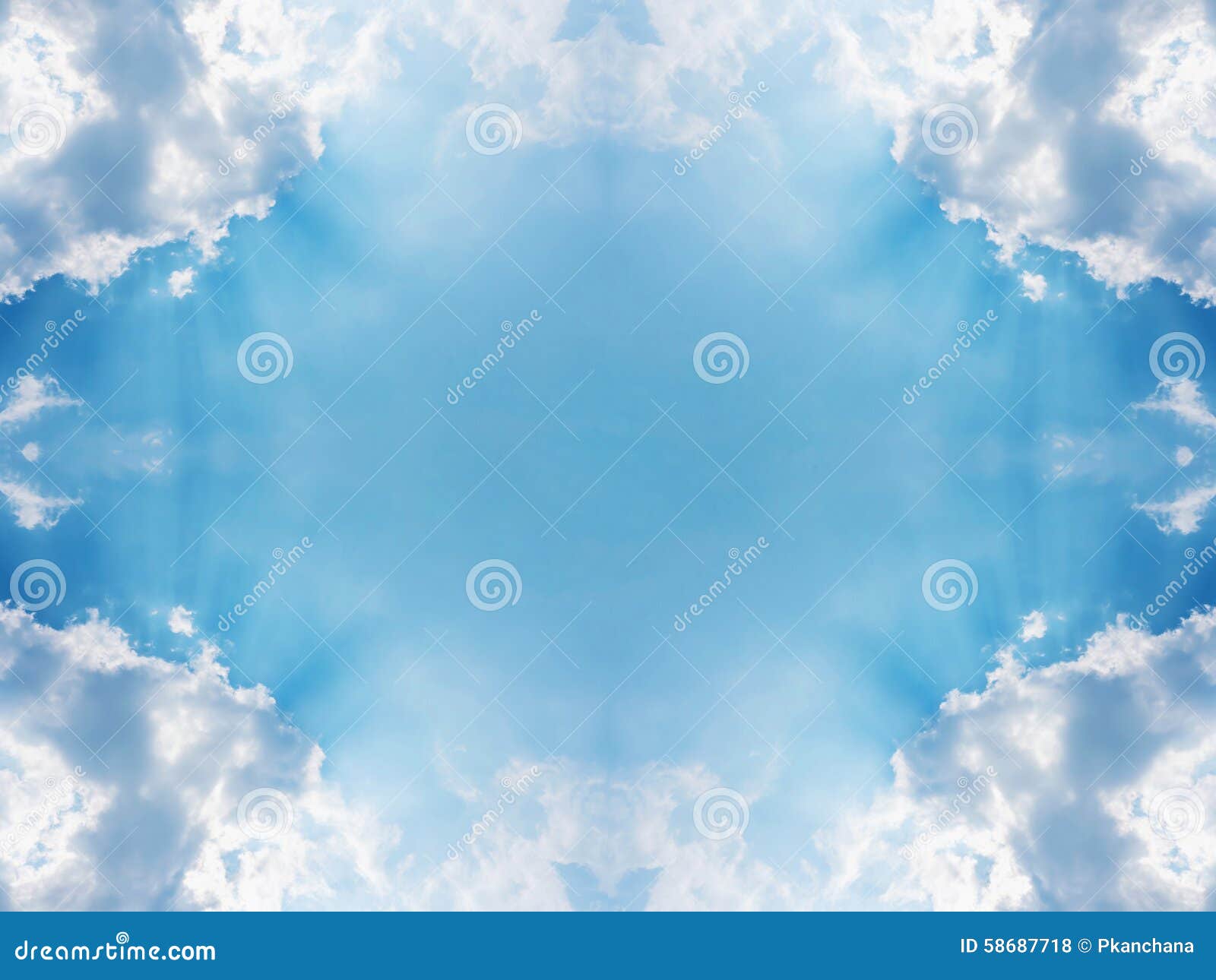 Abstract Sky and White Cloud Frame Stock Illustration - Illustration of ...