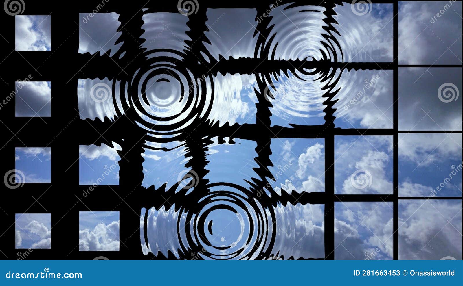 Abstract Skyscape Clouds Background Shapes Stock Illustration ...