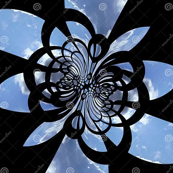 Abstract Skyscape Clouds Background Shapes Stock Illustration ...