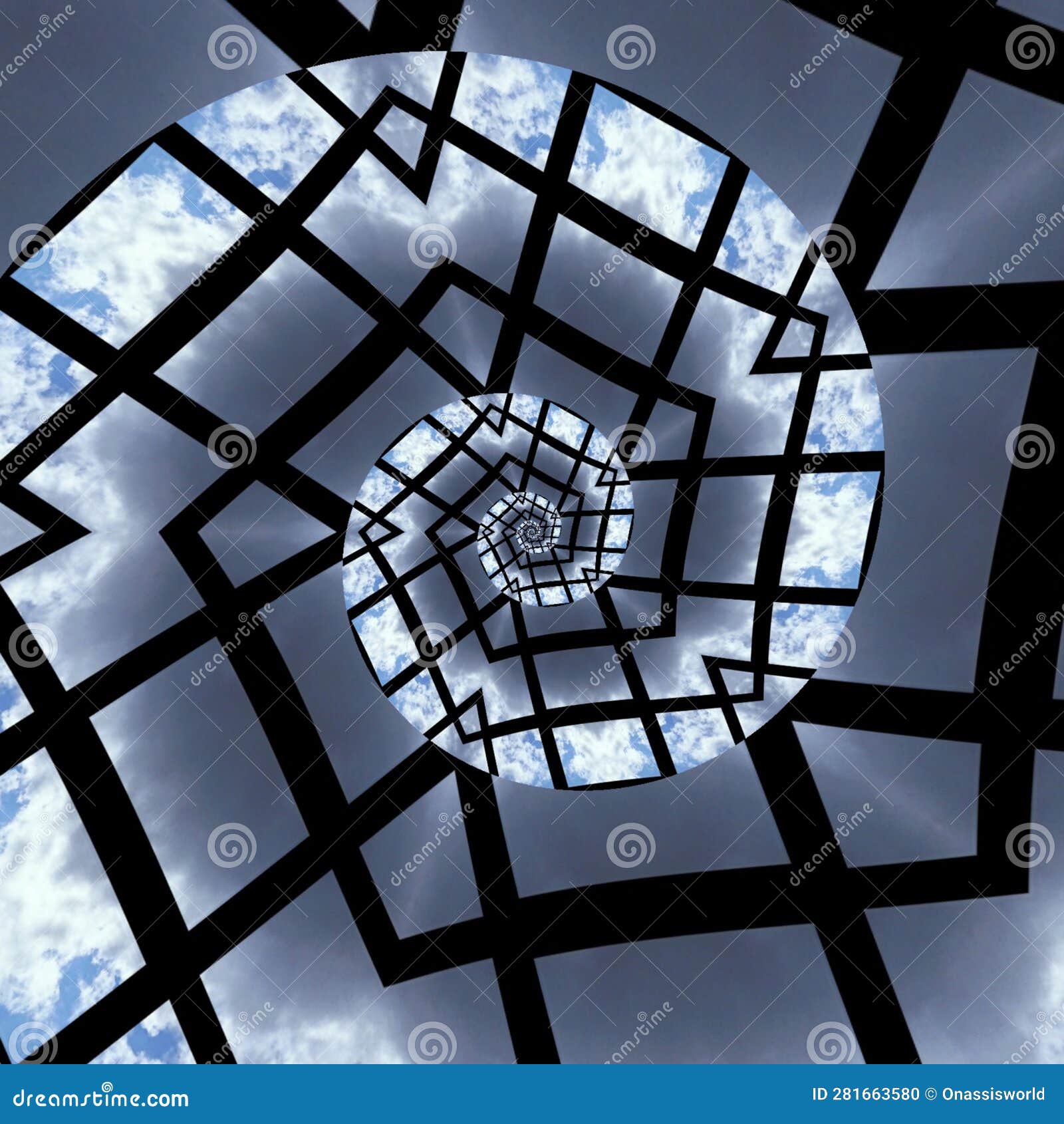 Abstract Skyscape Clouds Background Shapes Stock Illustration ...