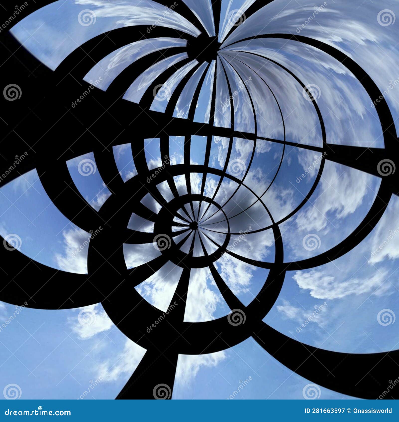 Abstract Skyscape Clouds Background Shapes Stock Illustration ...