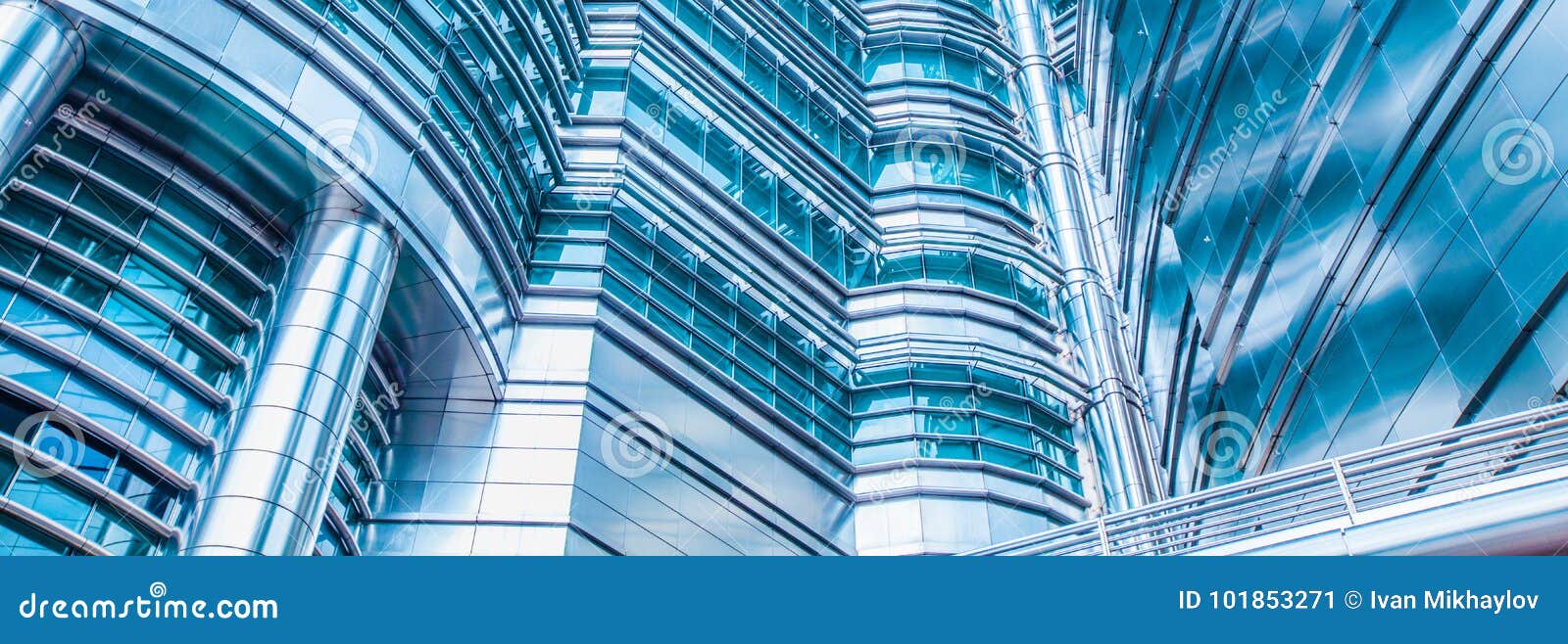 Old Skyscraper In The Background Of Two Trees With Lens Flare Filter ...