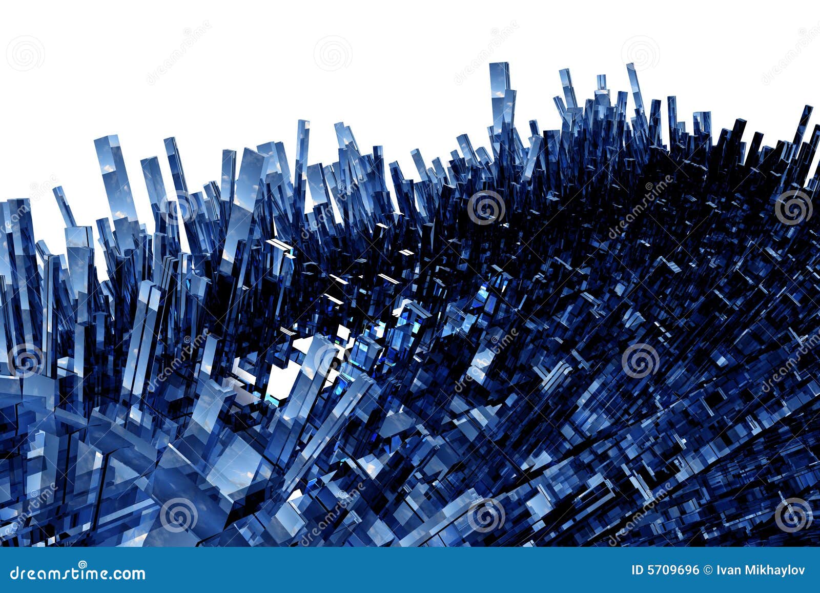 Abstract skyscrapers 3d stock illustration. Illustration of building ...
