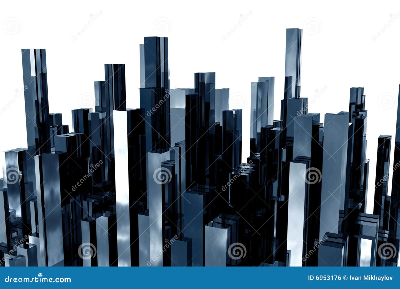 Abstract skyscrapers 3d stock illustration. Illustration of architect ...