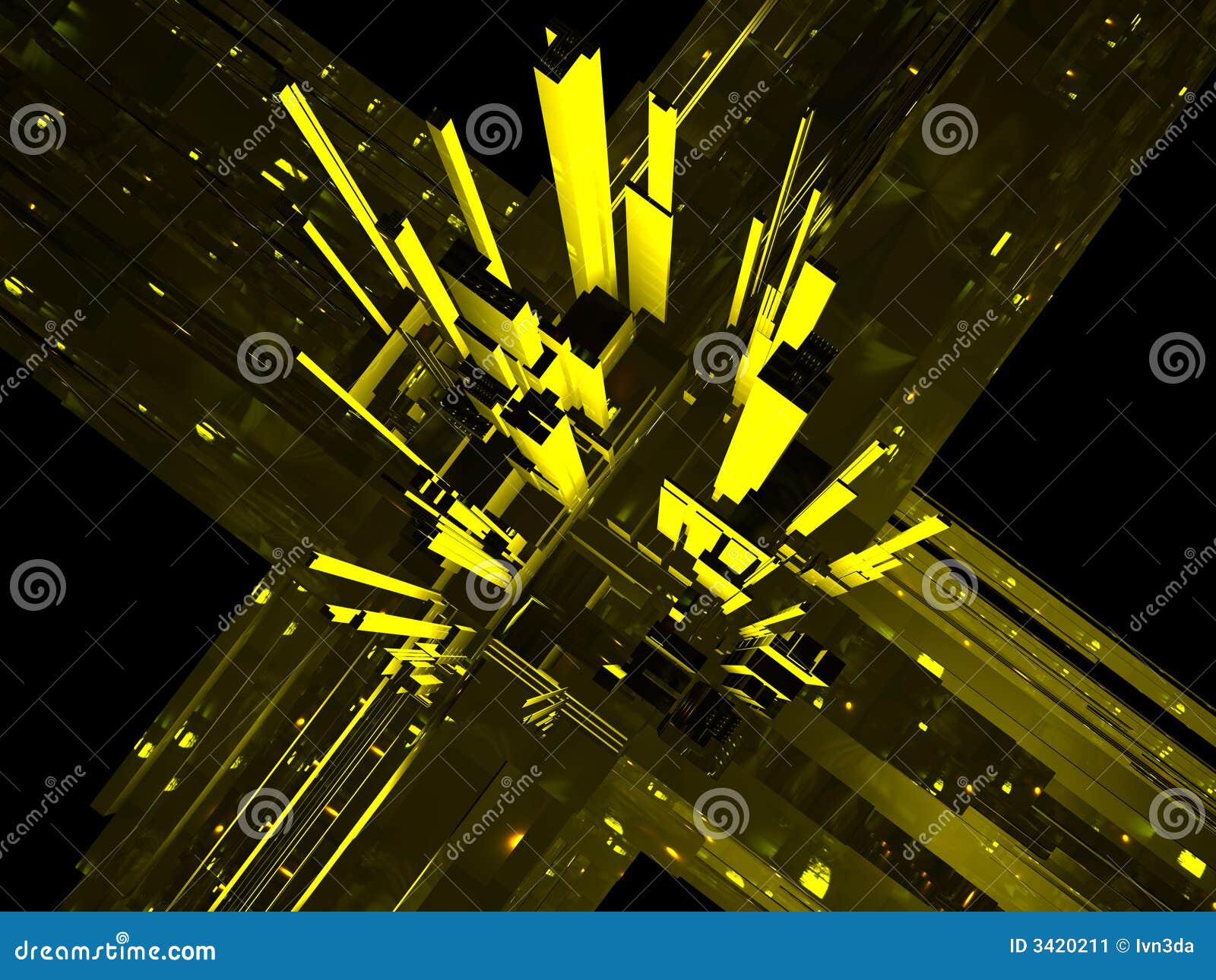 Abstract Skyscrapers in City Stock Illustration - Illustration of ...