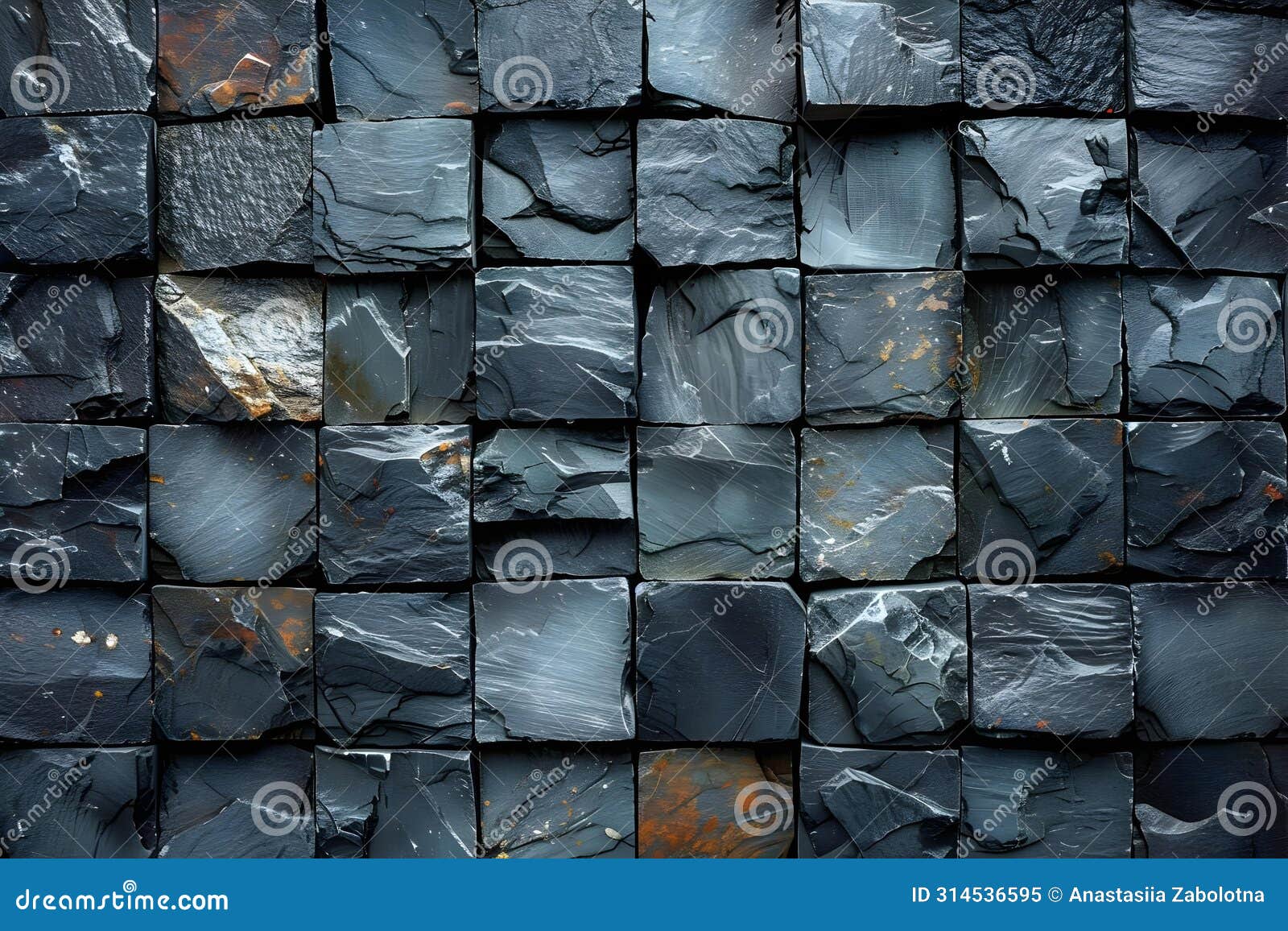 Concept Abstract Art, Slate Cube, Mosaic Abstract Slate Cube Mosaic ...
