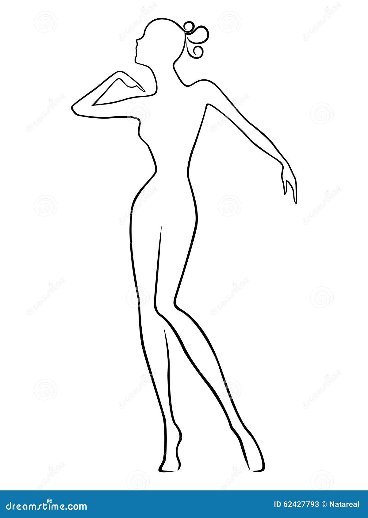 Abstract Slender Model Cartoon Vector | CartoonDealer.com #54898969
