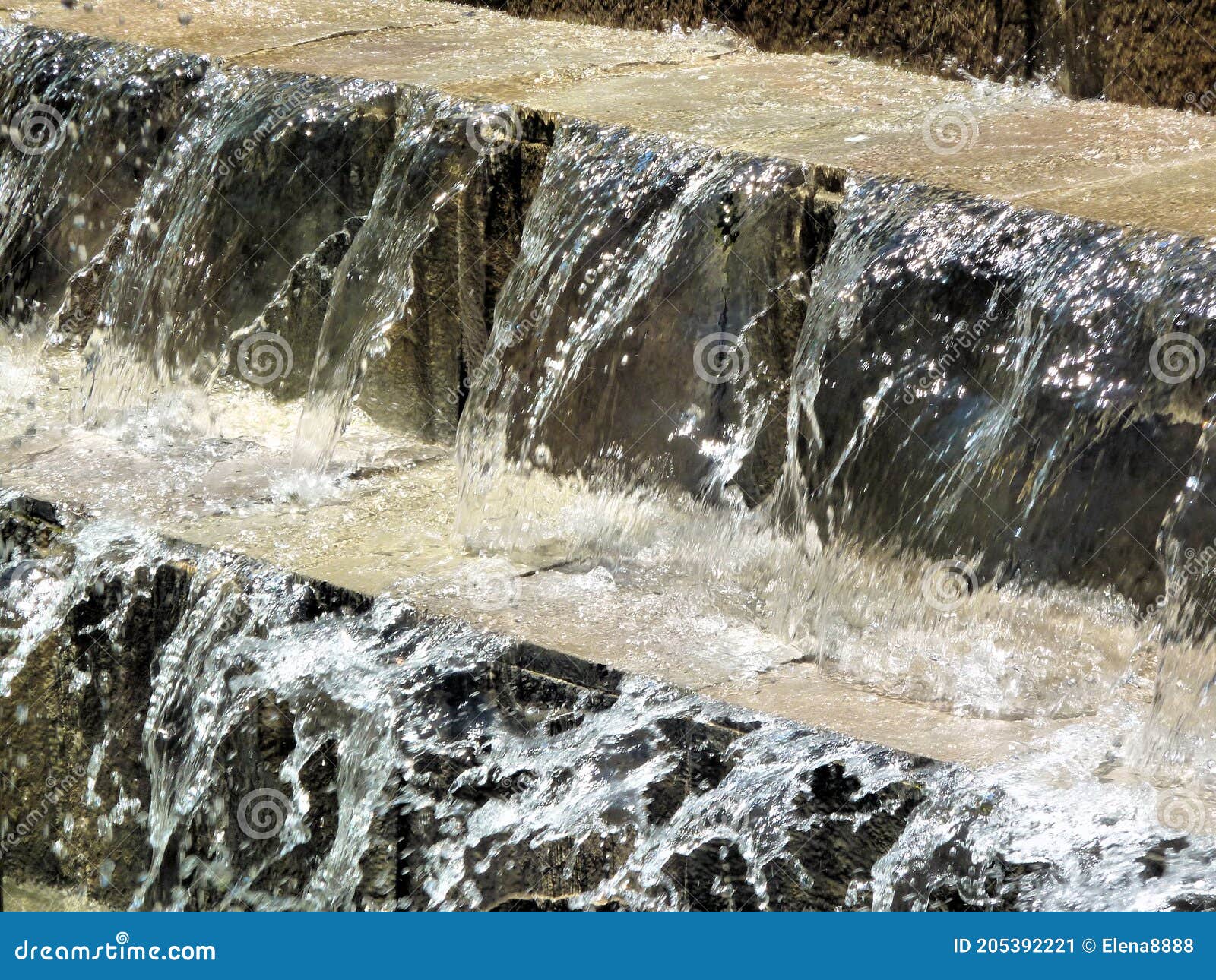 Abstract Slightly Blurred Background Water Falling and Dripping on ...