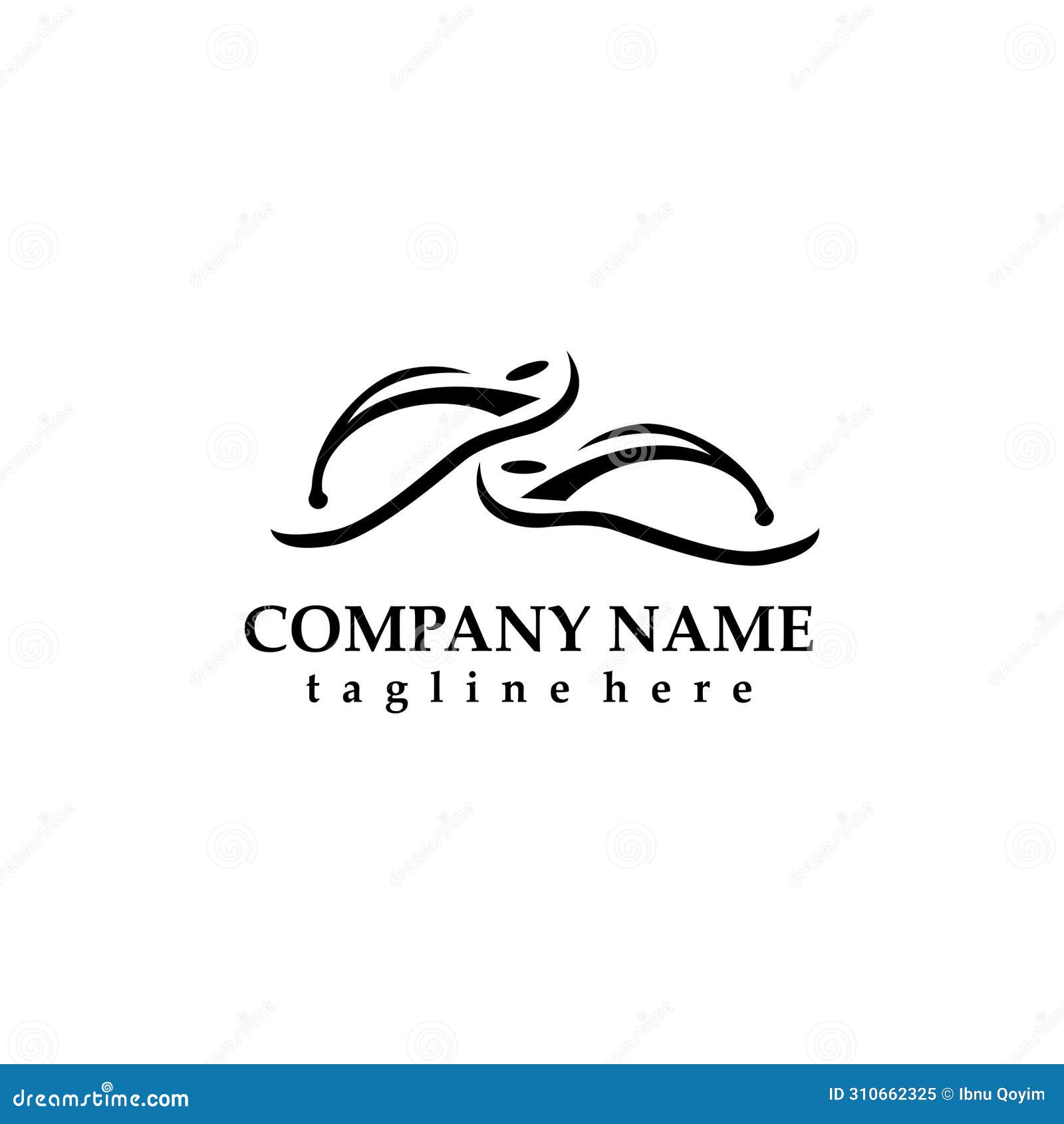 Abstract Slippers Logo Design Vector Stock Vector - Illustration of ...