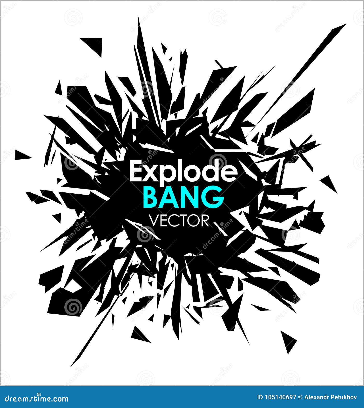 Abstract Slow Motion Explode Broken Glass Particle Design Element Stock ...