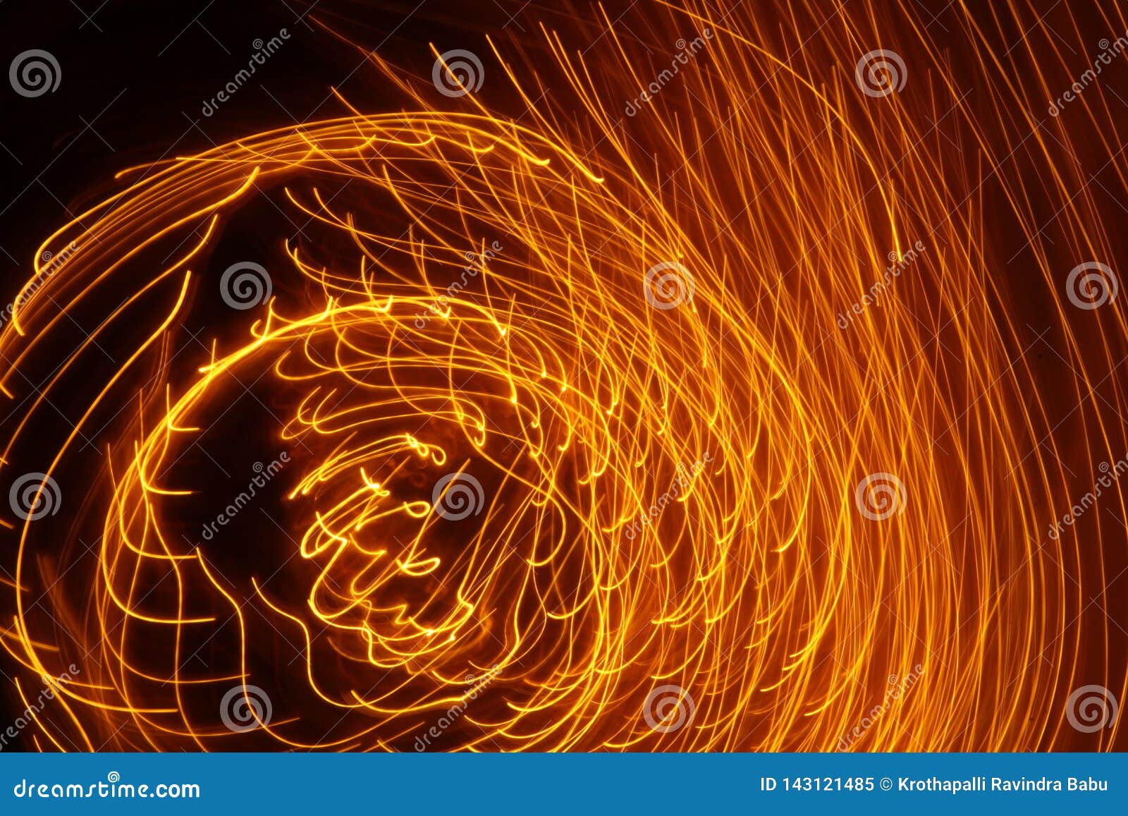 Abstract Slow Shutter Lights Closeup Stock Image - Image of current ...