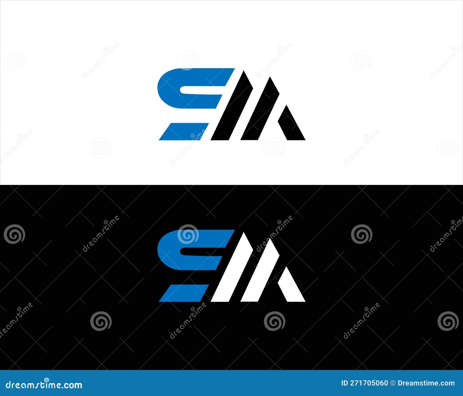 Abstract SM Letter Initial Logo Stock Vector - Illustration of logo ...