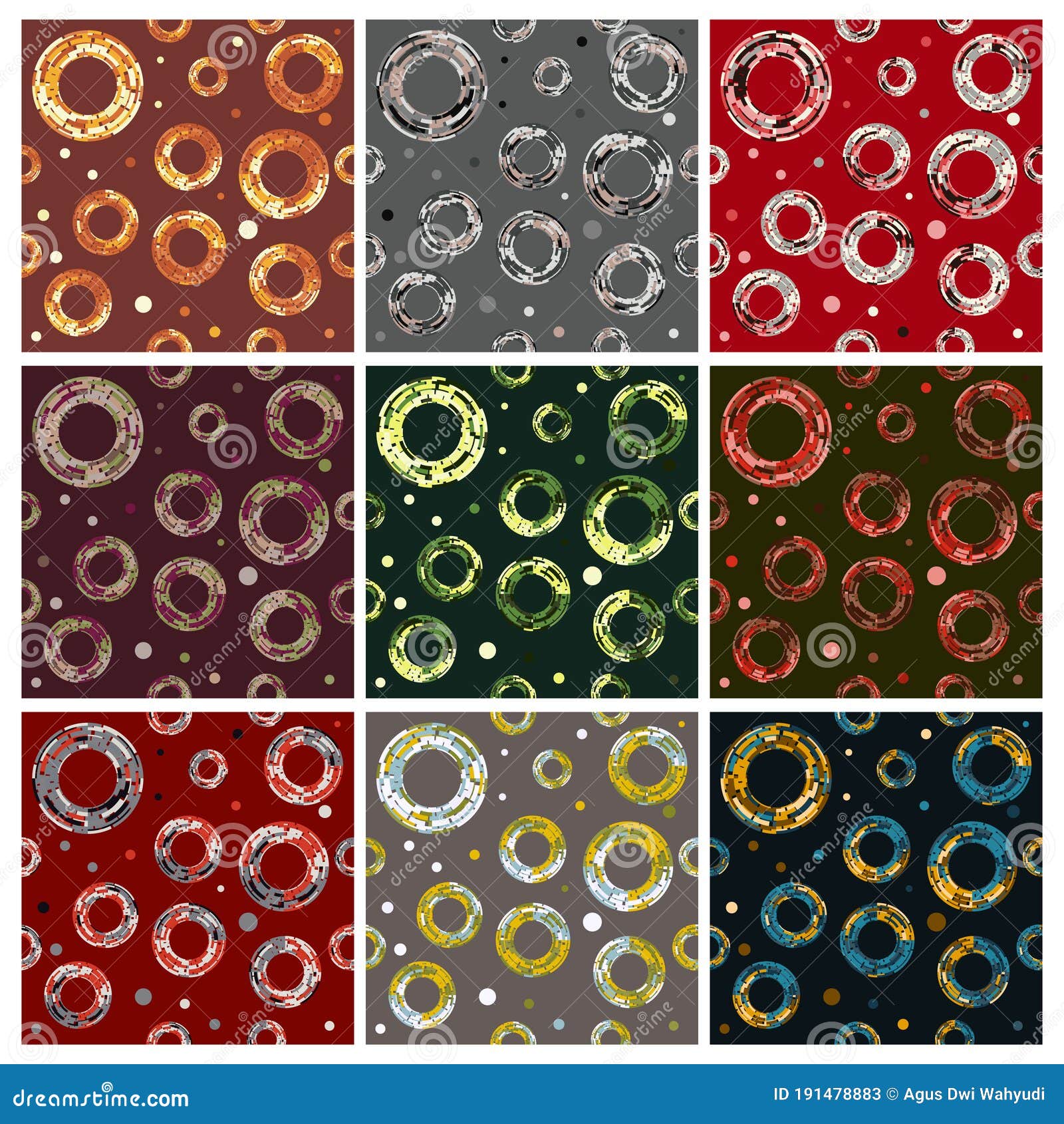 Abstract Small Circle Technology Seamless Pattern Stock Vector ...