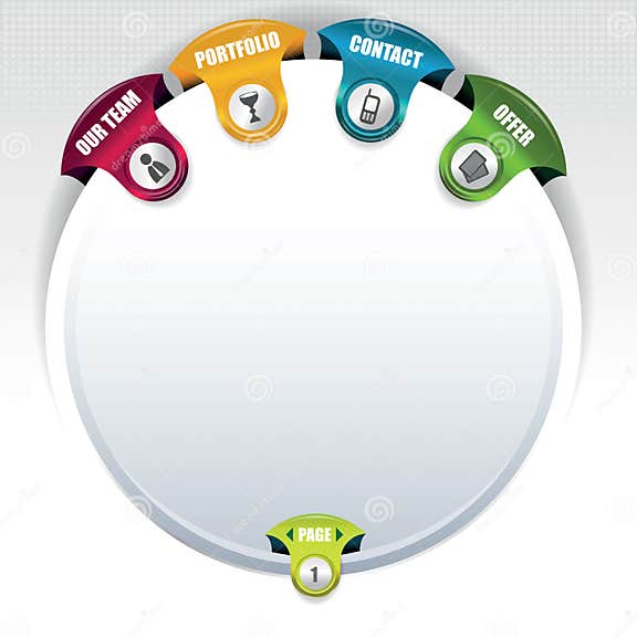 Abstract Small Rounded Website Template Stock Vector - Illustration of ...