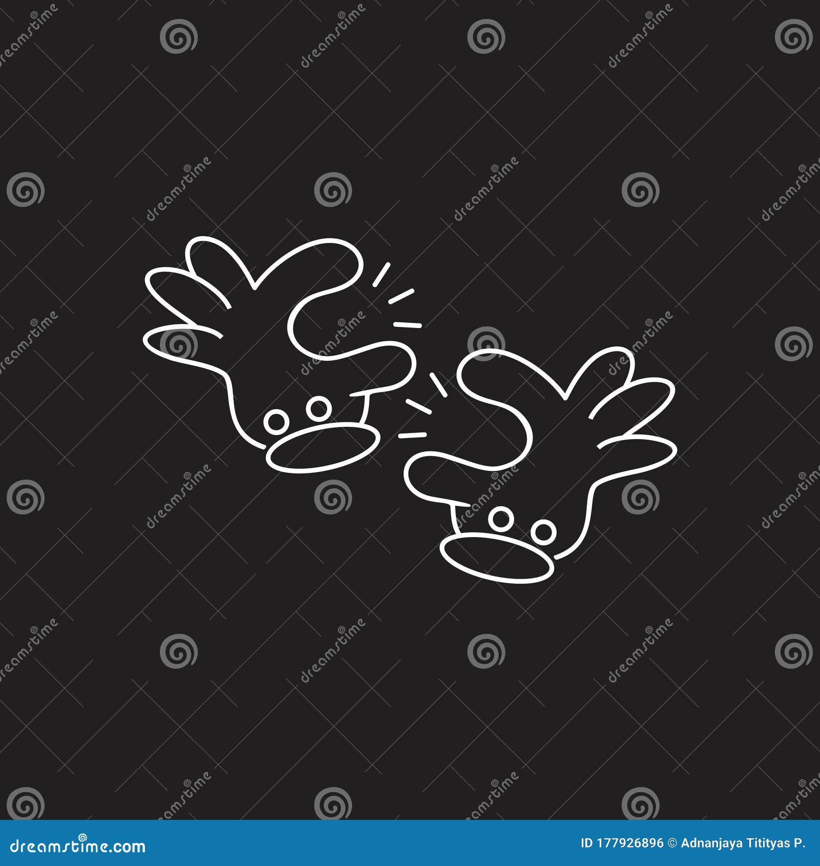 Abstract Small Tiny Hand Symbol Decor Vector Stock Vector ...