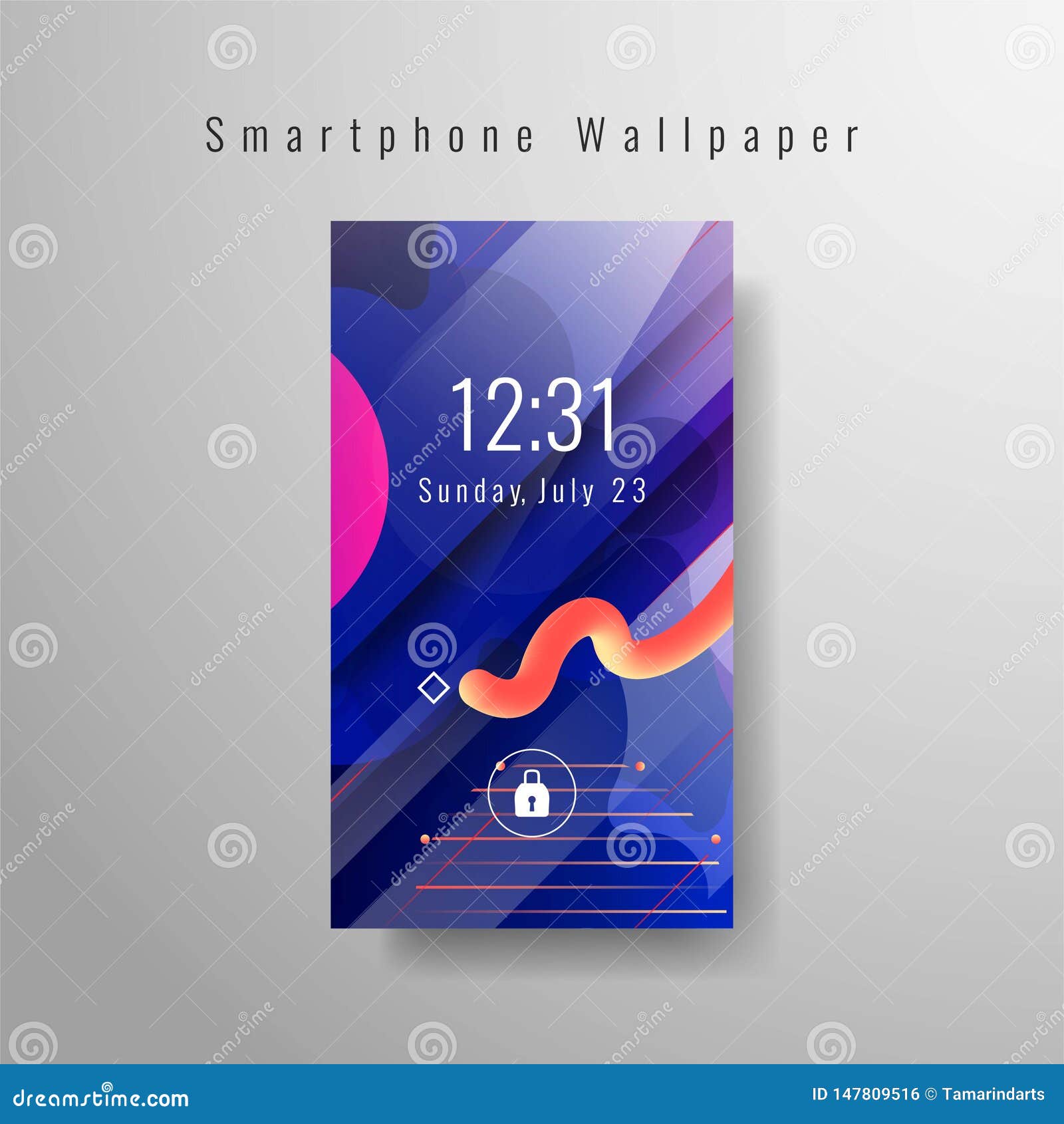 Smartphone Wallpaper Vector Illustration Collection. Clipping Mask Use ...