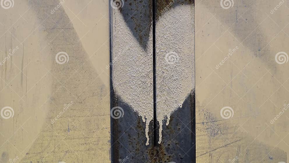 Abstract Smear of Light Paint on a Metal Surface. Stock Image - Image ...