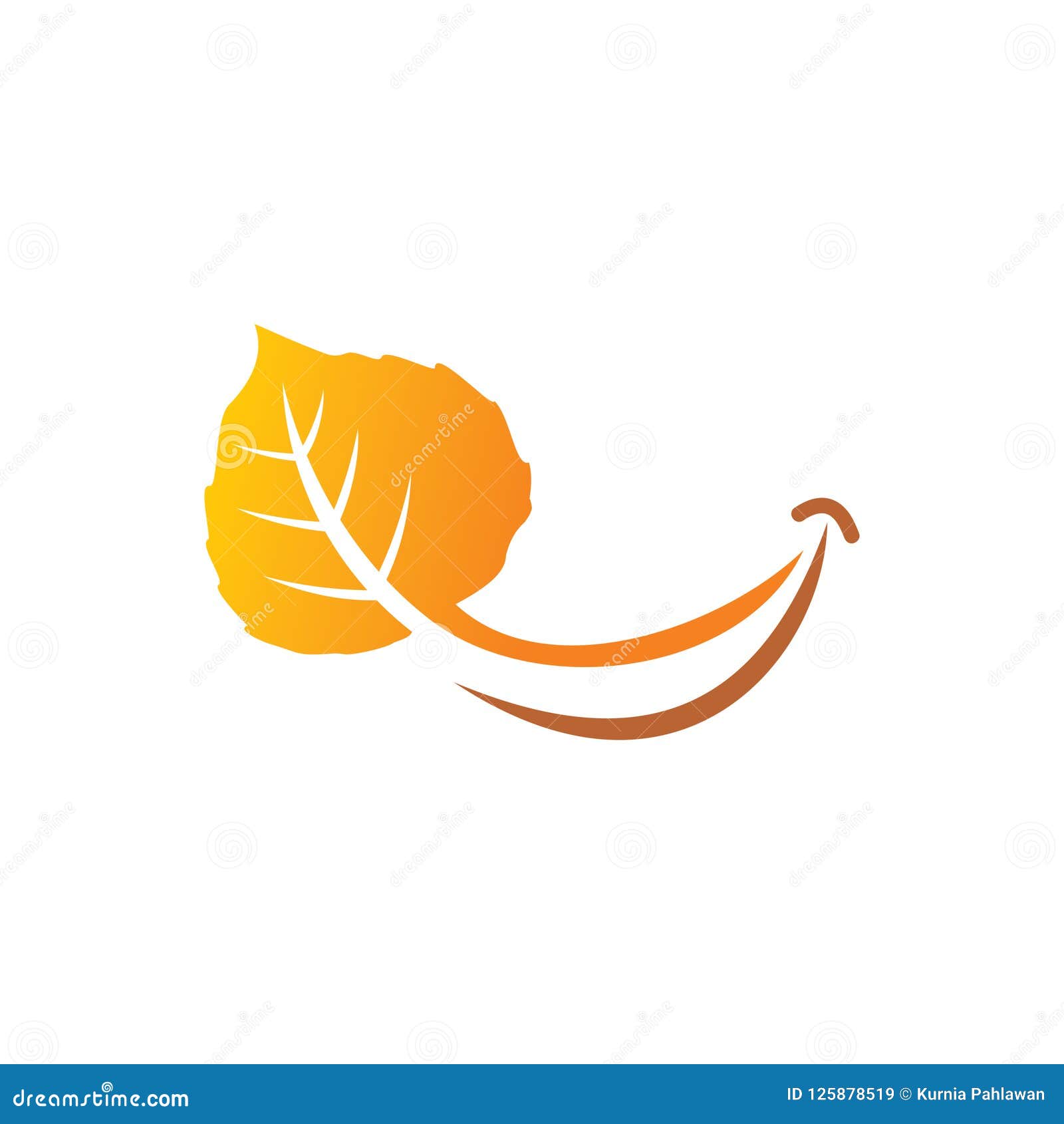 Smile Aspen Leaf stock vector. Illustration of blue - 125878519