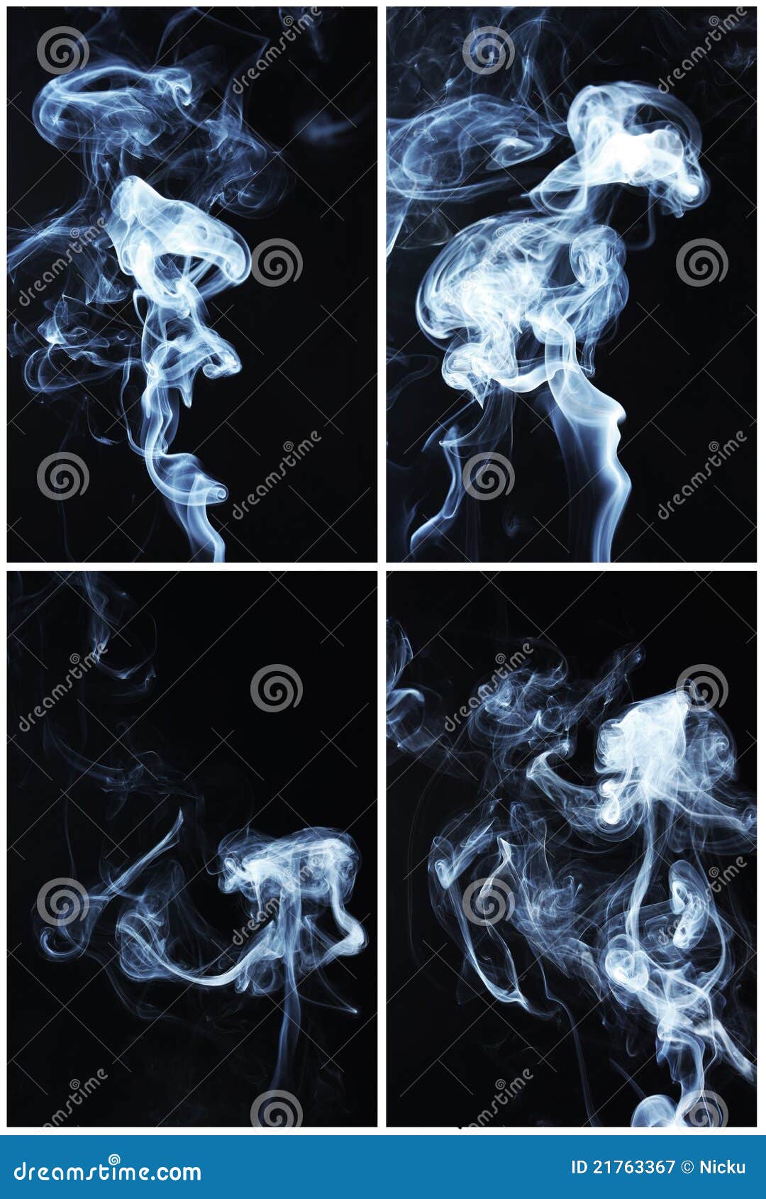 Abstract smoke collage stock image. Image of four, collage - 21763367