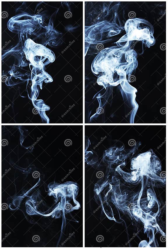 Abstract smoke collage stock image. Image of four, collage - 21763367
